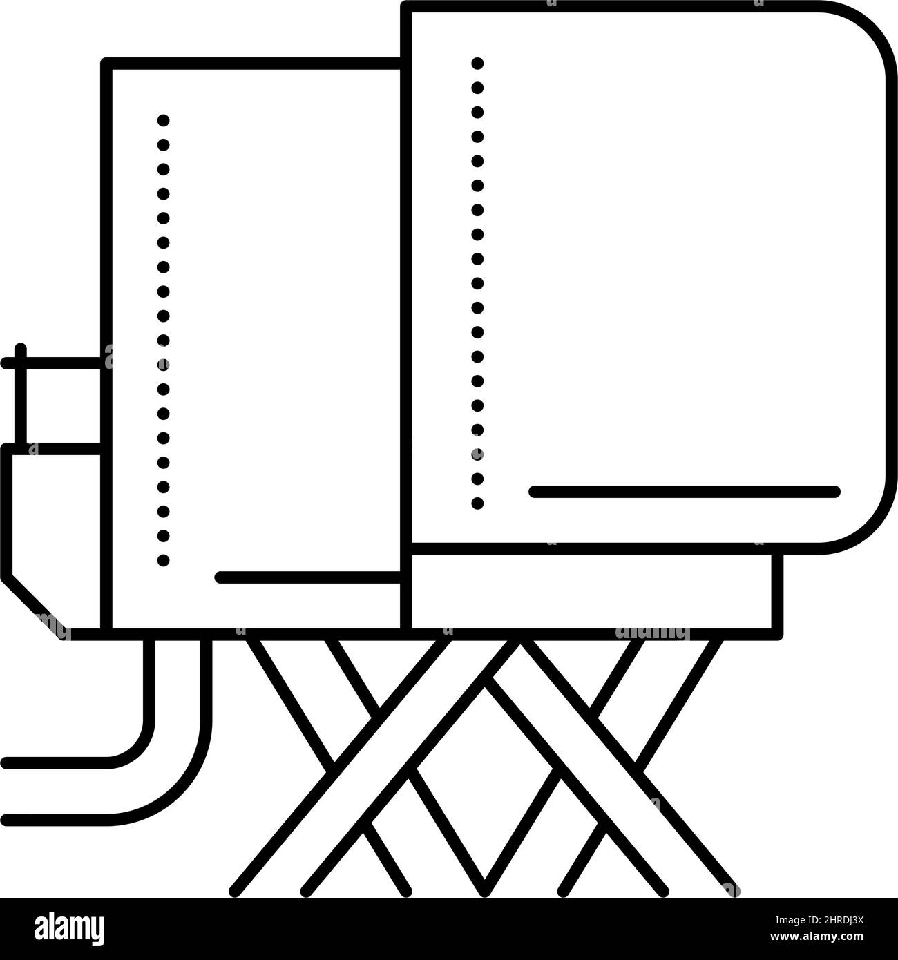 airplane simulator flight school line icon vector illustration Stock ...