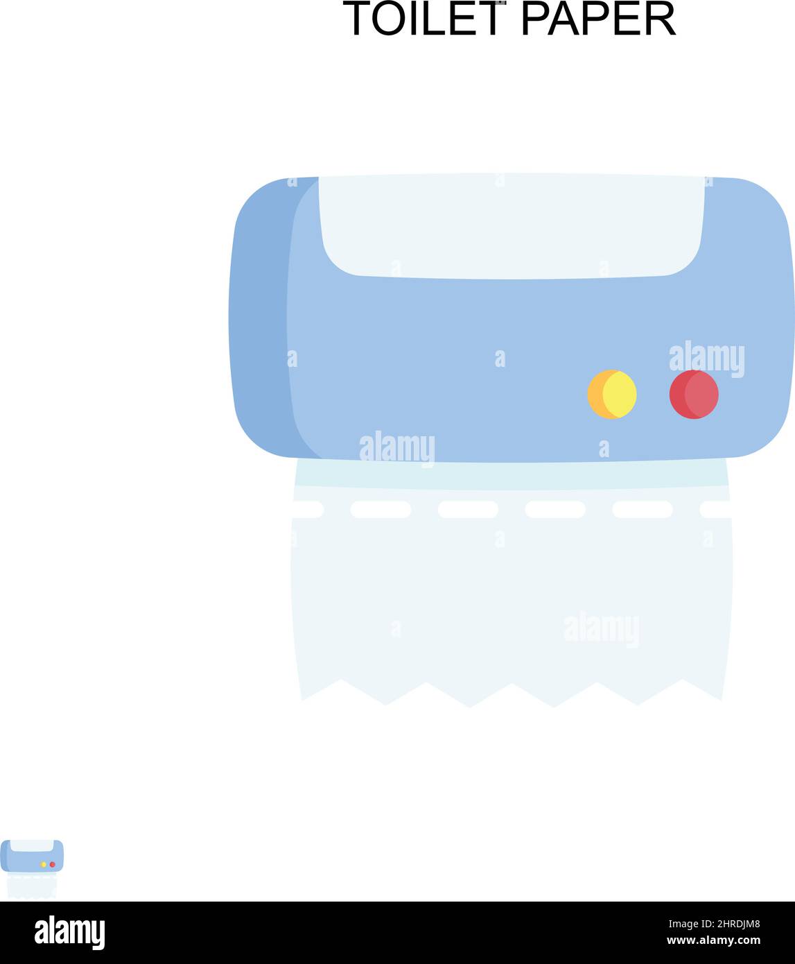 Toilet paper Simple vector icon. Illustration symbol design template ...