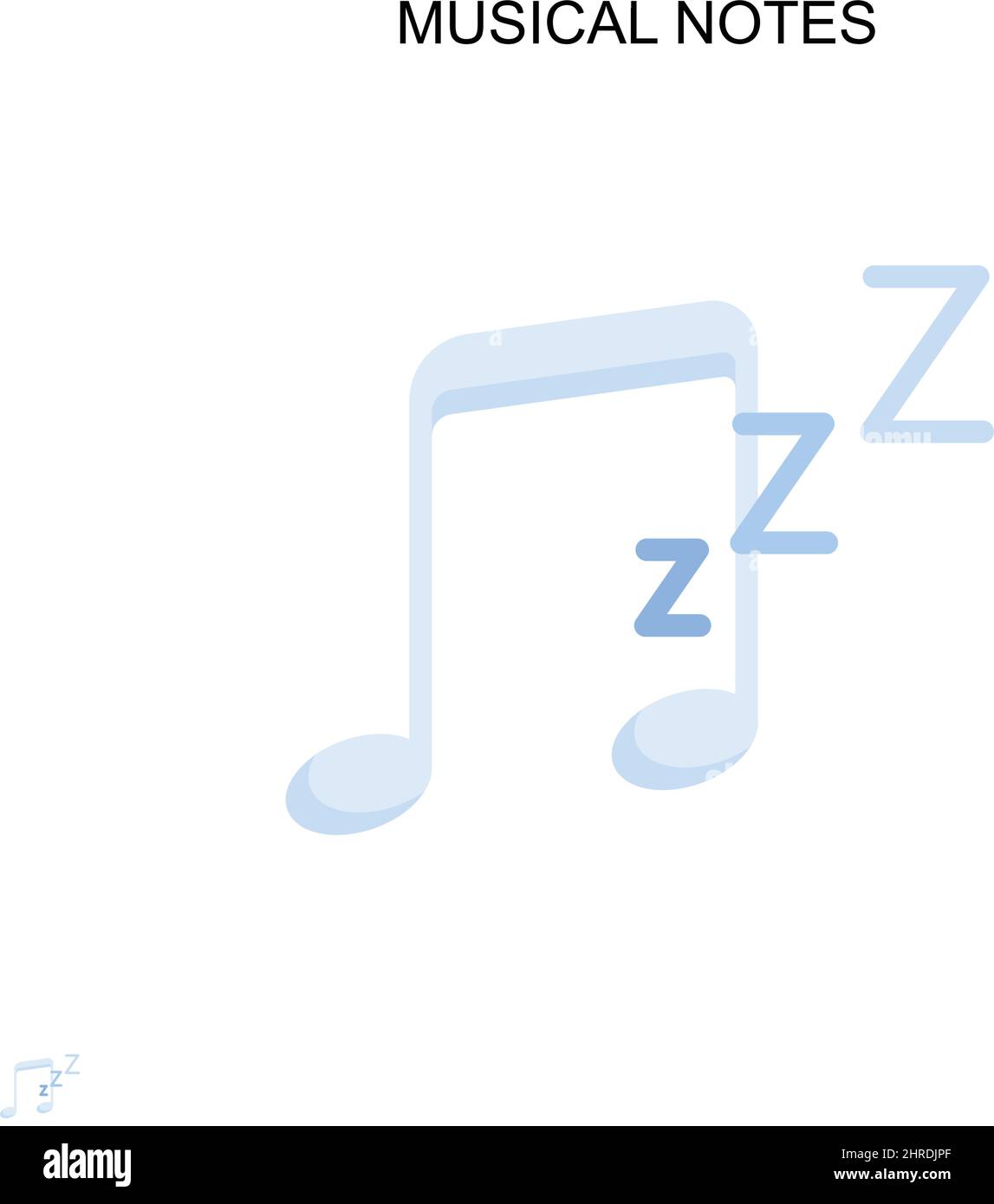 Musical notes Simple vector icon. Illustration symbol design template ...
