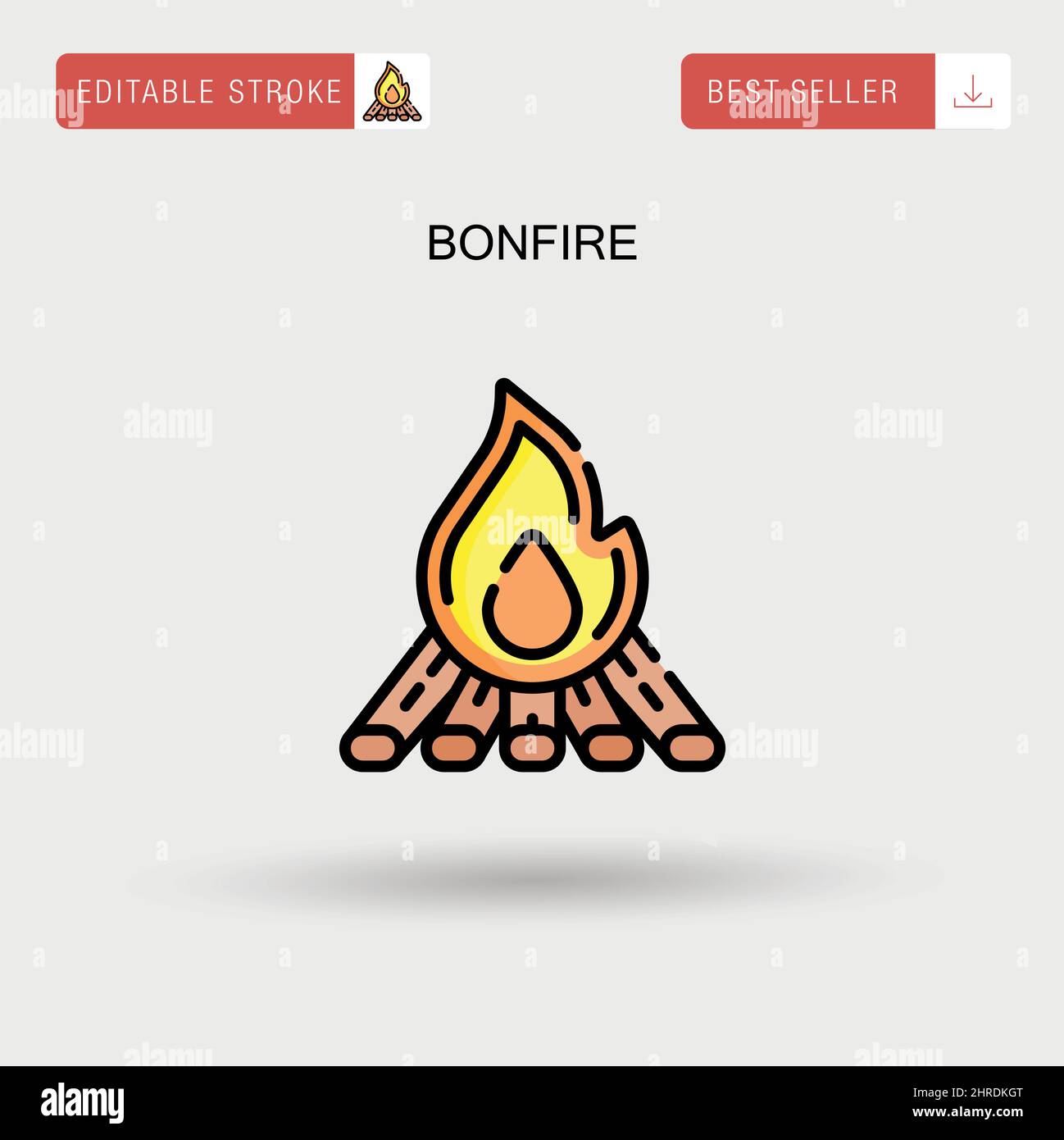 Bonfire Simple vector icon Stock Vector Image & Art - Alamy
