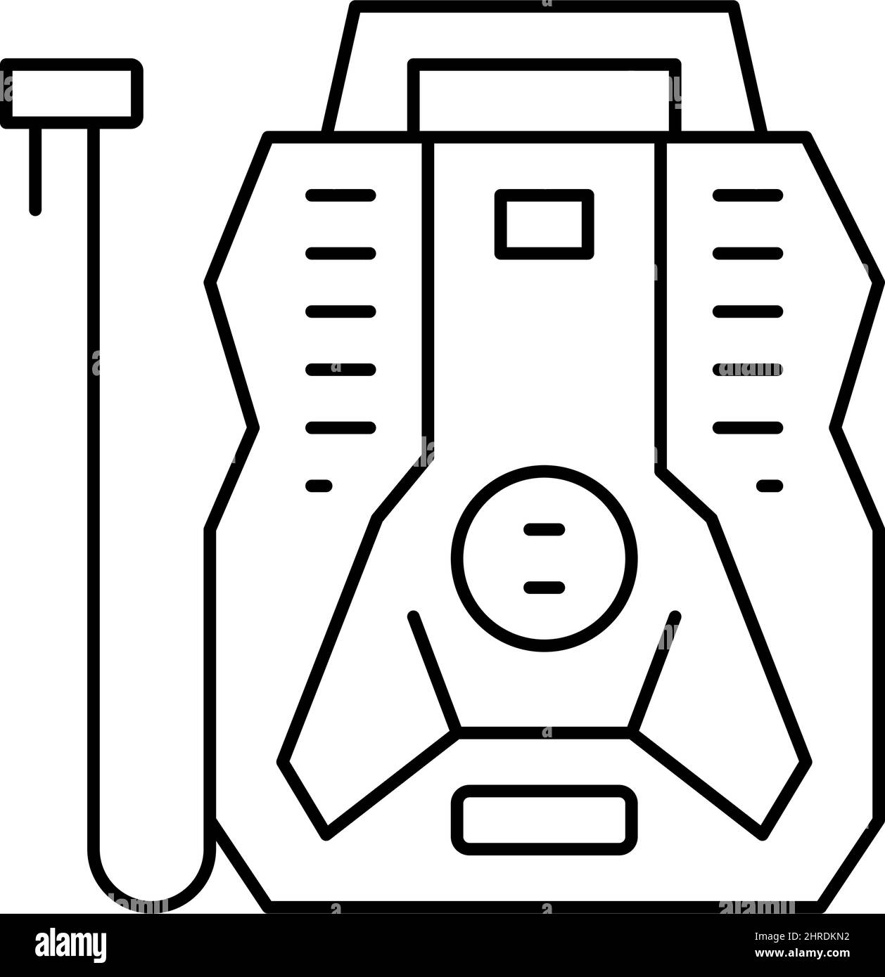 portable air compressor line icon vector illustration Stock Vector ...