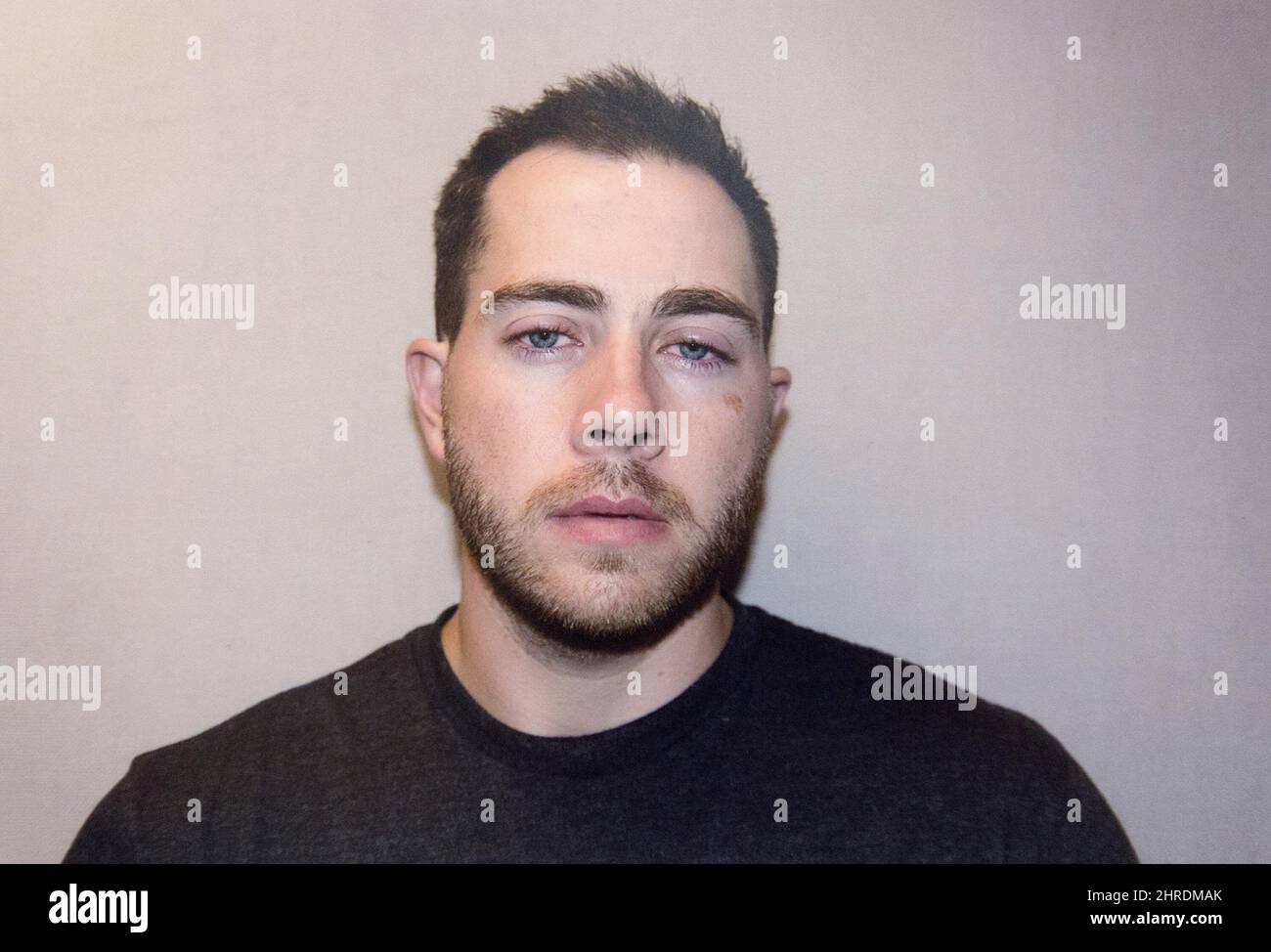 A police evidence photo of Christopher Calvin Garnier, charged with ...