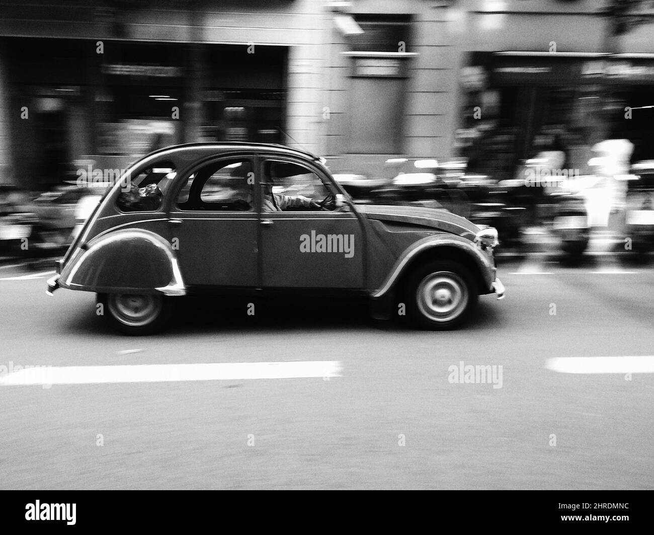Old citroen 2cv car Black and White Stock Photos & Images - Alamy