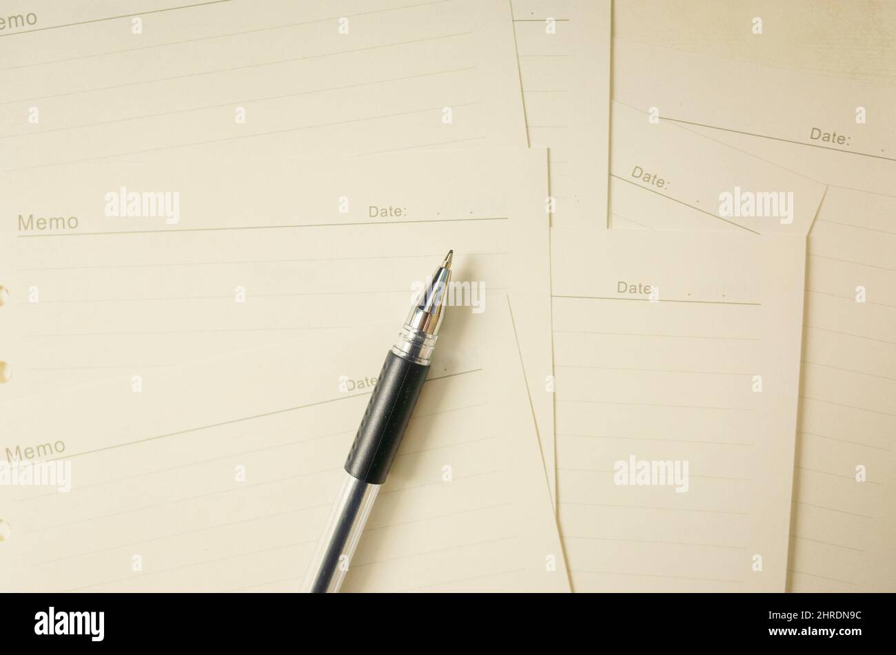 Closeup top view paper hi-res stock photography and images - Alamy