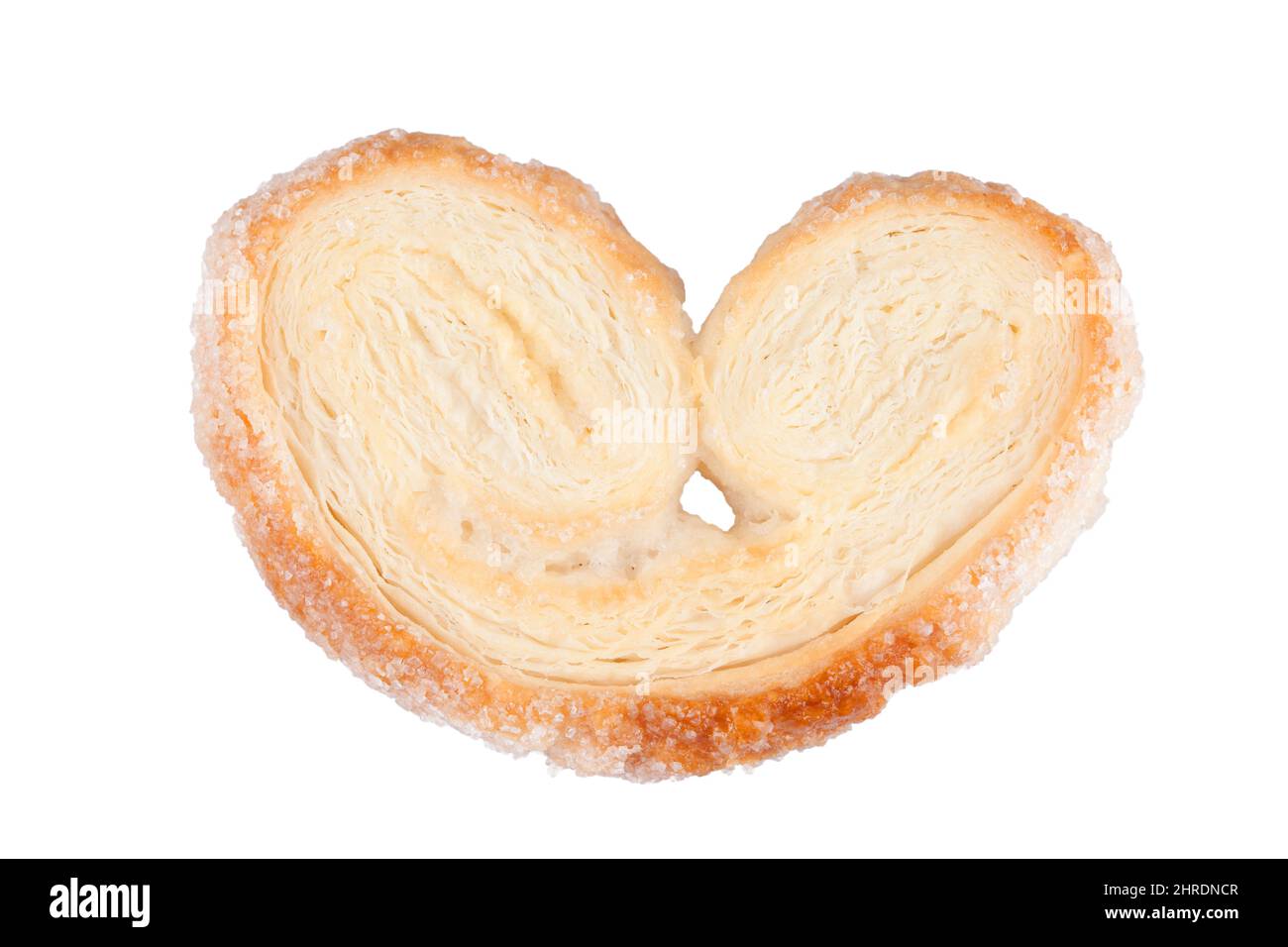 Closeup shot of a French palmier on a white background Stock Photo - Alamy