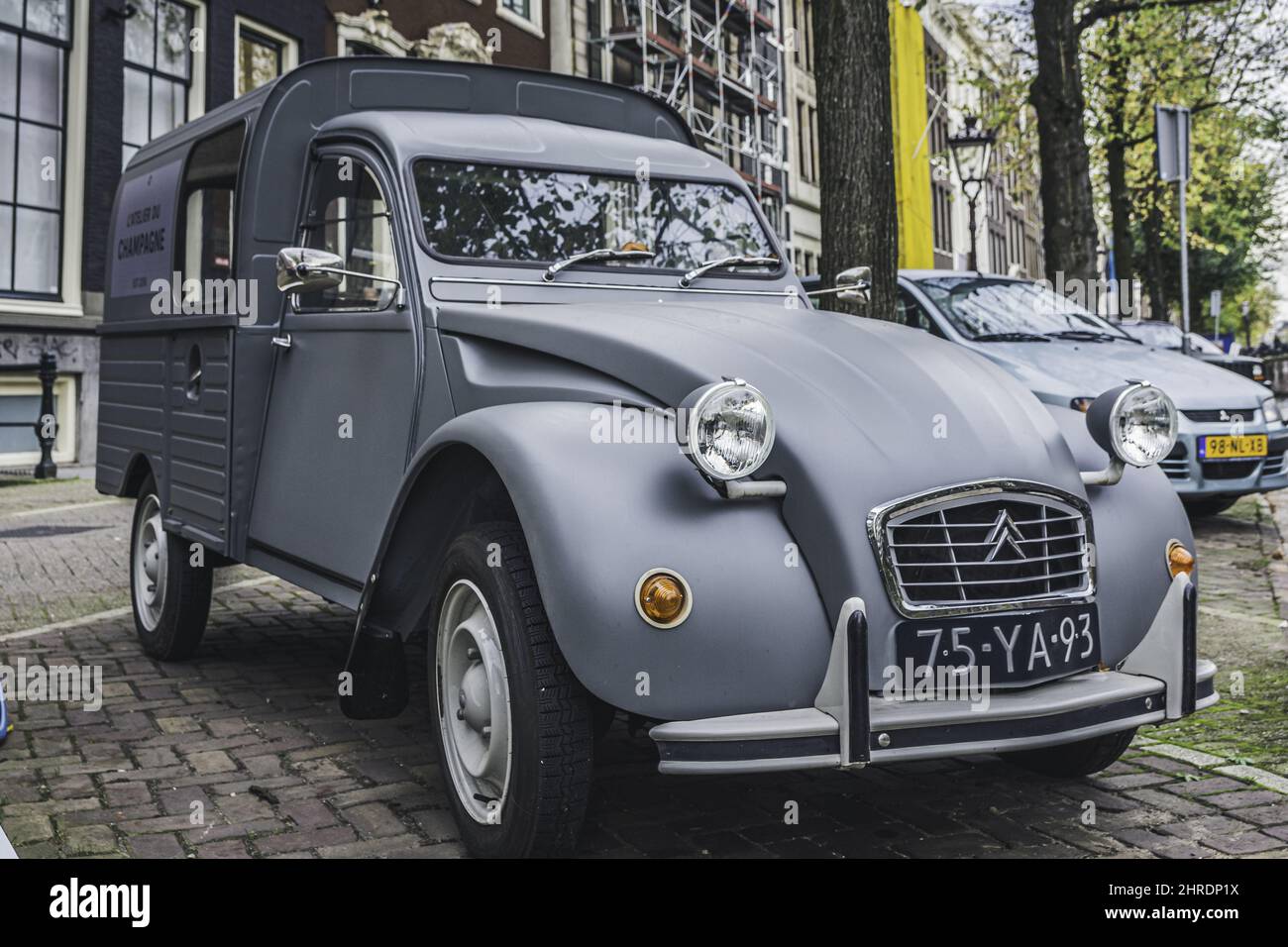Classic gray colored Citroen 2CV van on the street Stock Photo - Alamy