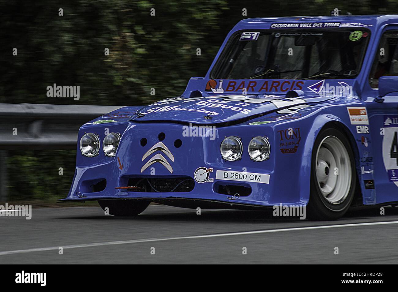 Colored classic Citroen 2CV during a rally in Spain Stock Photo - Alamy