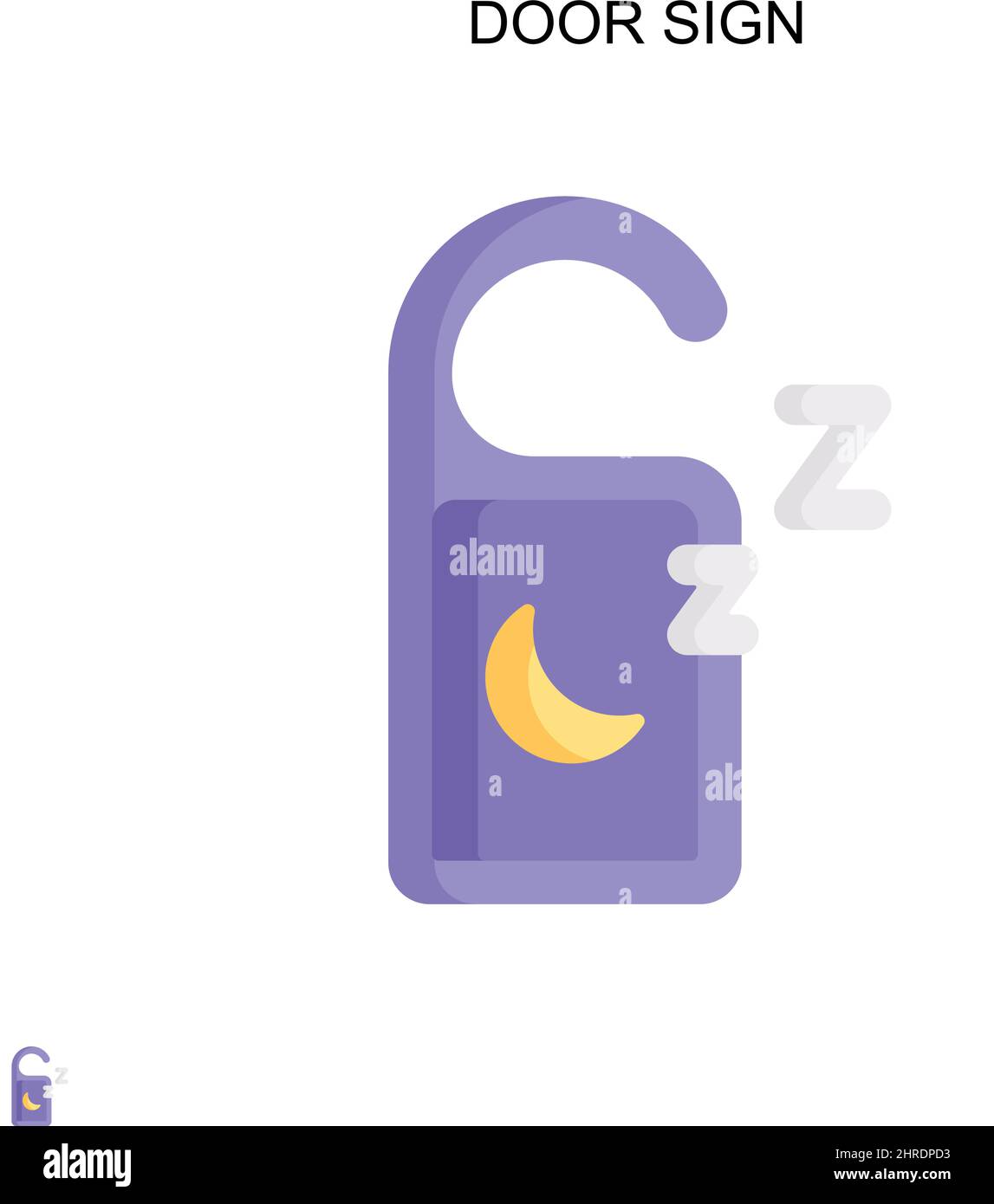 Door sign Simple vector icon. Illustration symbol design template for ...