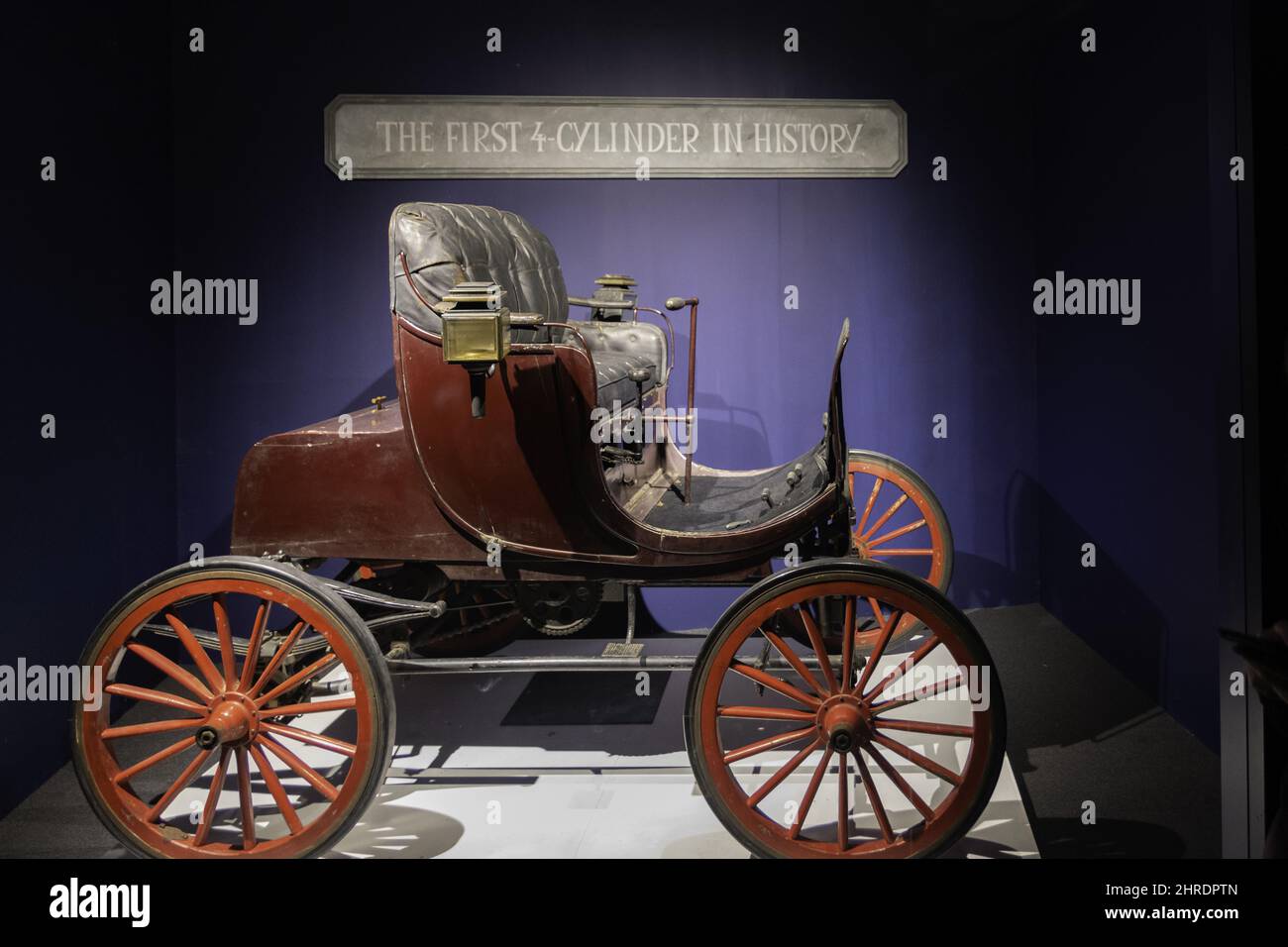 First 4 Cylinder car in history, Buffum Stanhope Stock Photo - Alamy