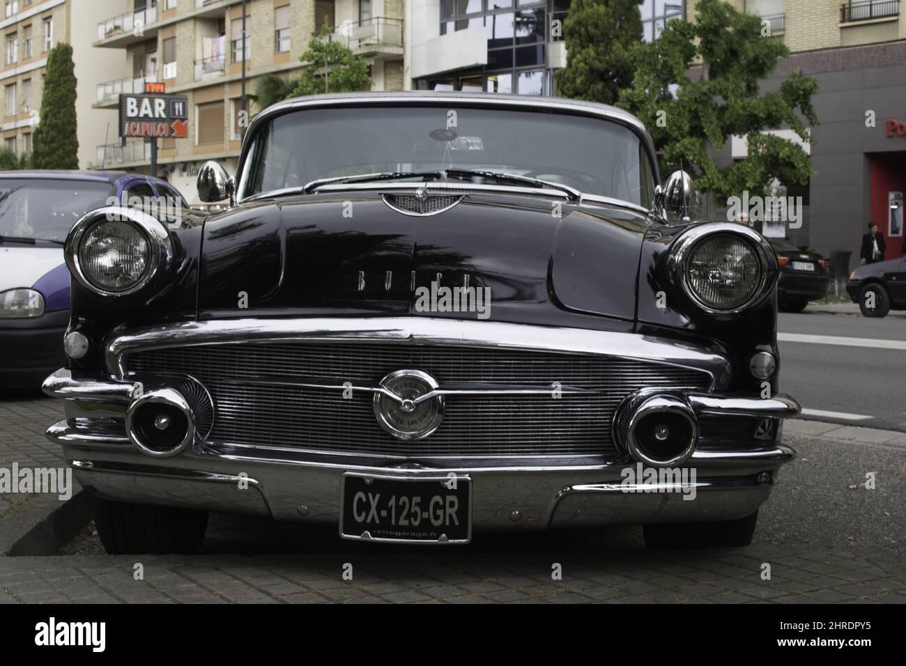 Beautiful shot of an old Buick special model black car Stock Photo - Alamy