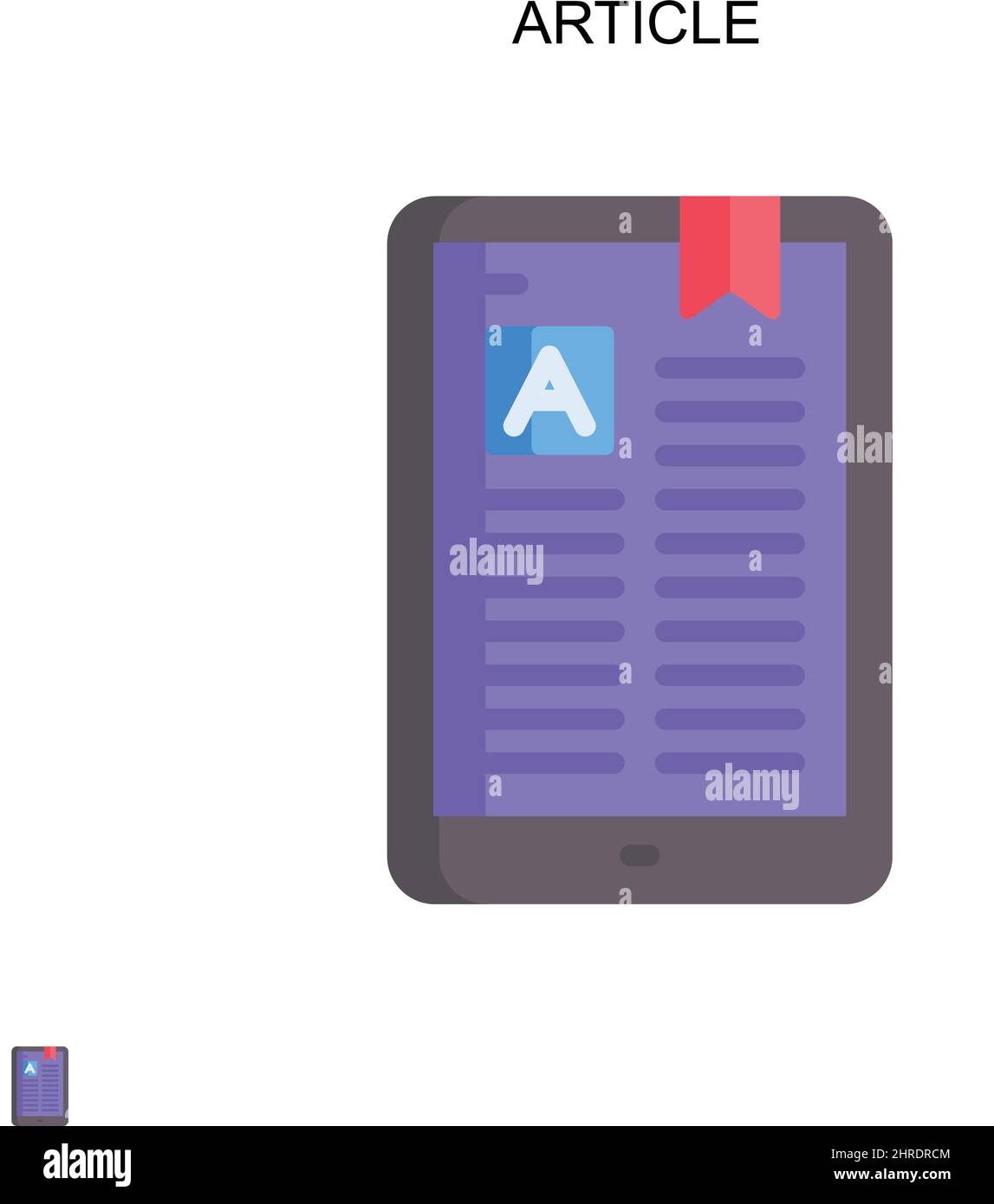 Article Simple vector icon. Illustration symbol design template for web ...