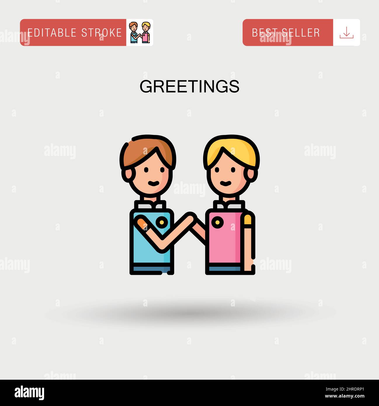 Greetings Simple vector icon Stock Vector Image & Art - Alamy