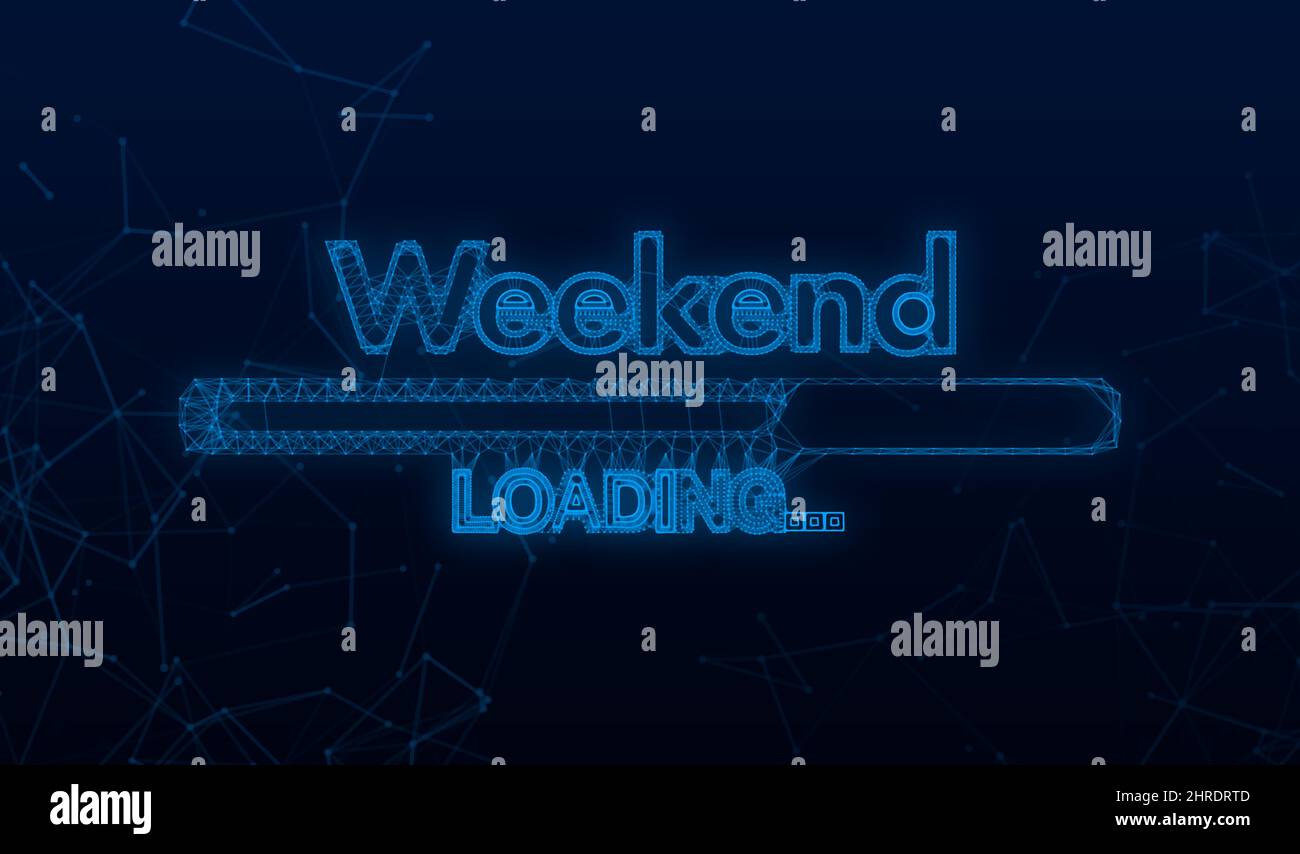 Cartoon weekend loading for plexus design. Black friday. Holiday ...