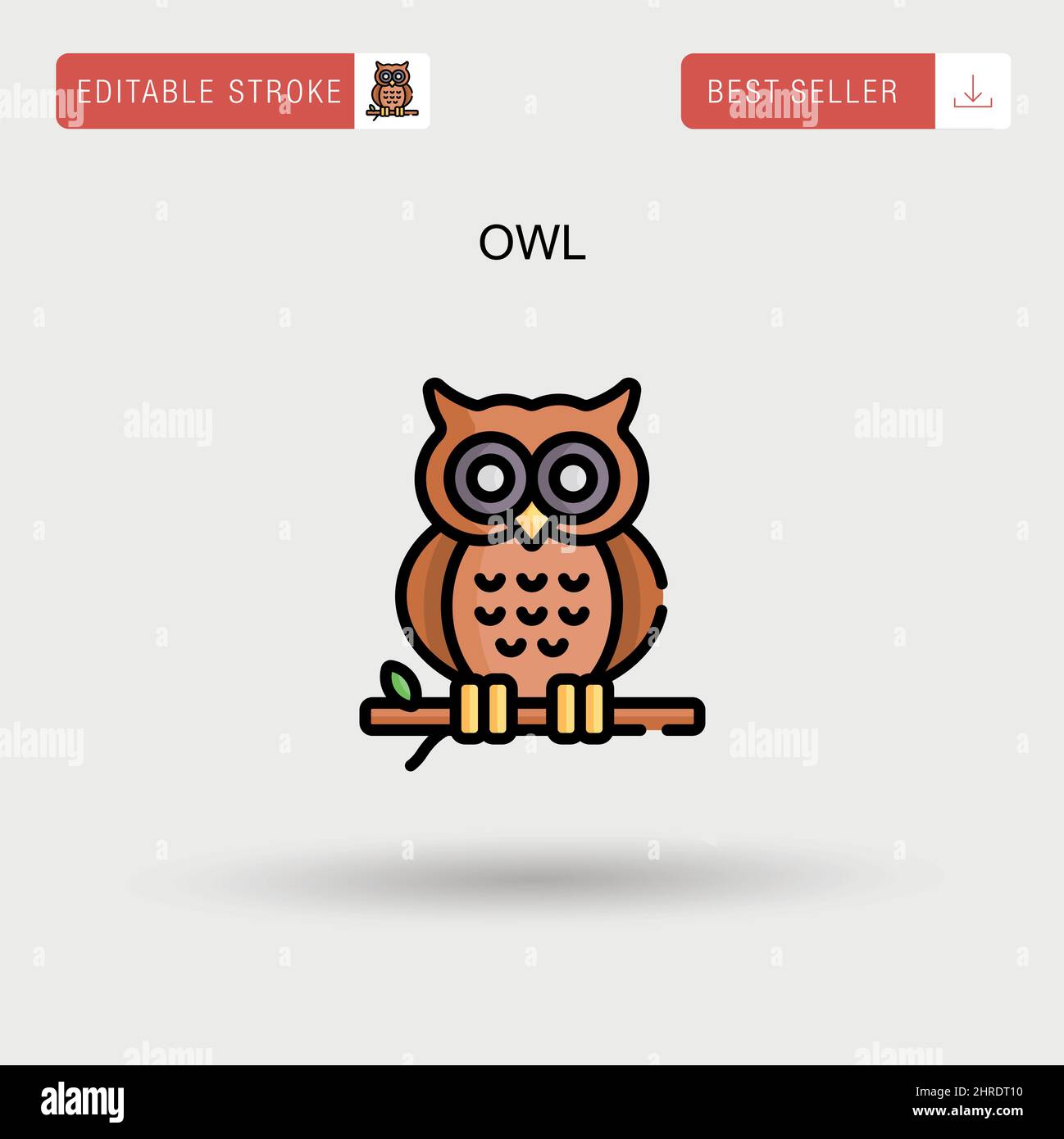 Owl Simple vector icon Stock Vector Image & Art - Alamy