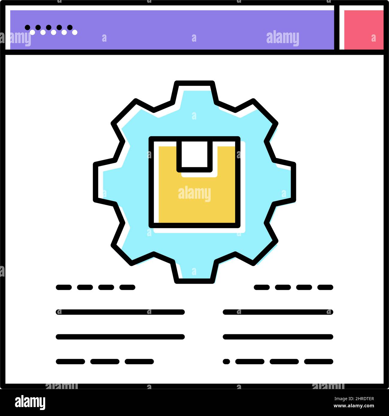 working process review color icon vector illustration Stock Vector ...