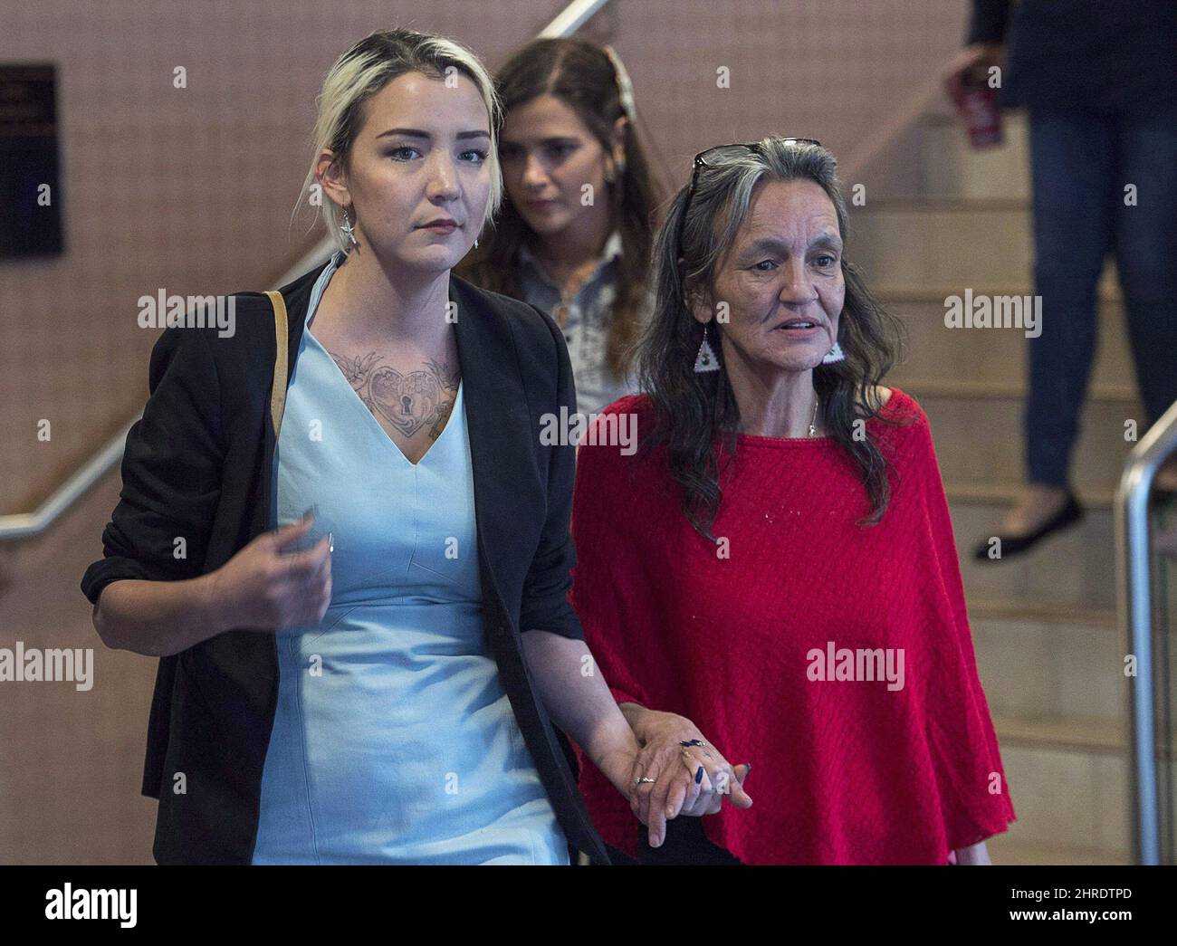 Miriam Saunders, right, mother of Loretta Saunders, along with her ...