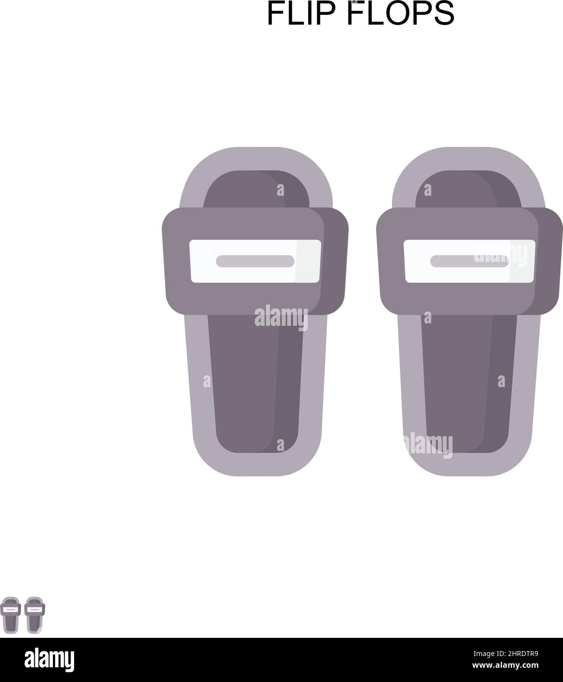 Flip flops Simple vector icon. Illustration symbol design template for ...