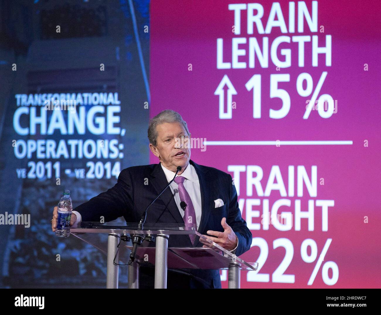 Canadian Pacific Railway CEO Hunter Harrison attends the company's ...
