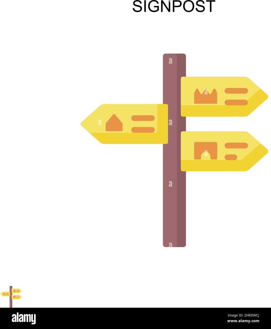 Empty signpost Stock Vector Images - Alamy