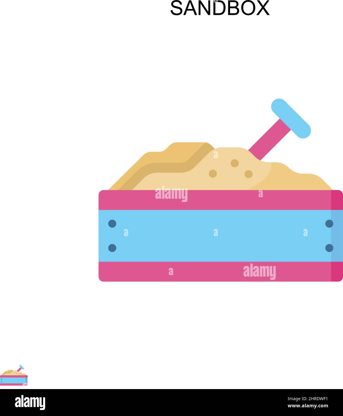 Sandbox Simple vector icon. Illustration symbol design template for web ...