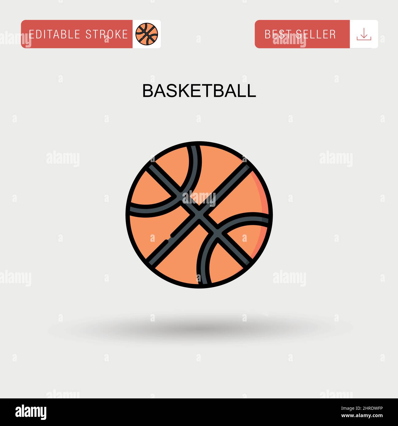 Basketball Simple vector icon Stock Vector Image & Art - Alamy