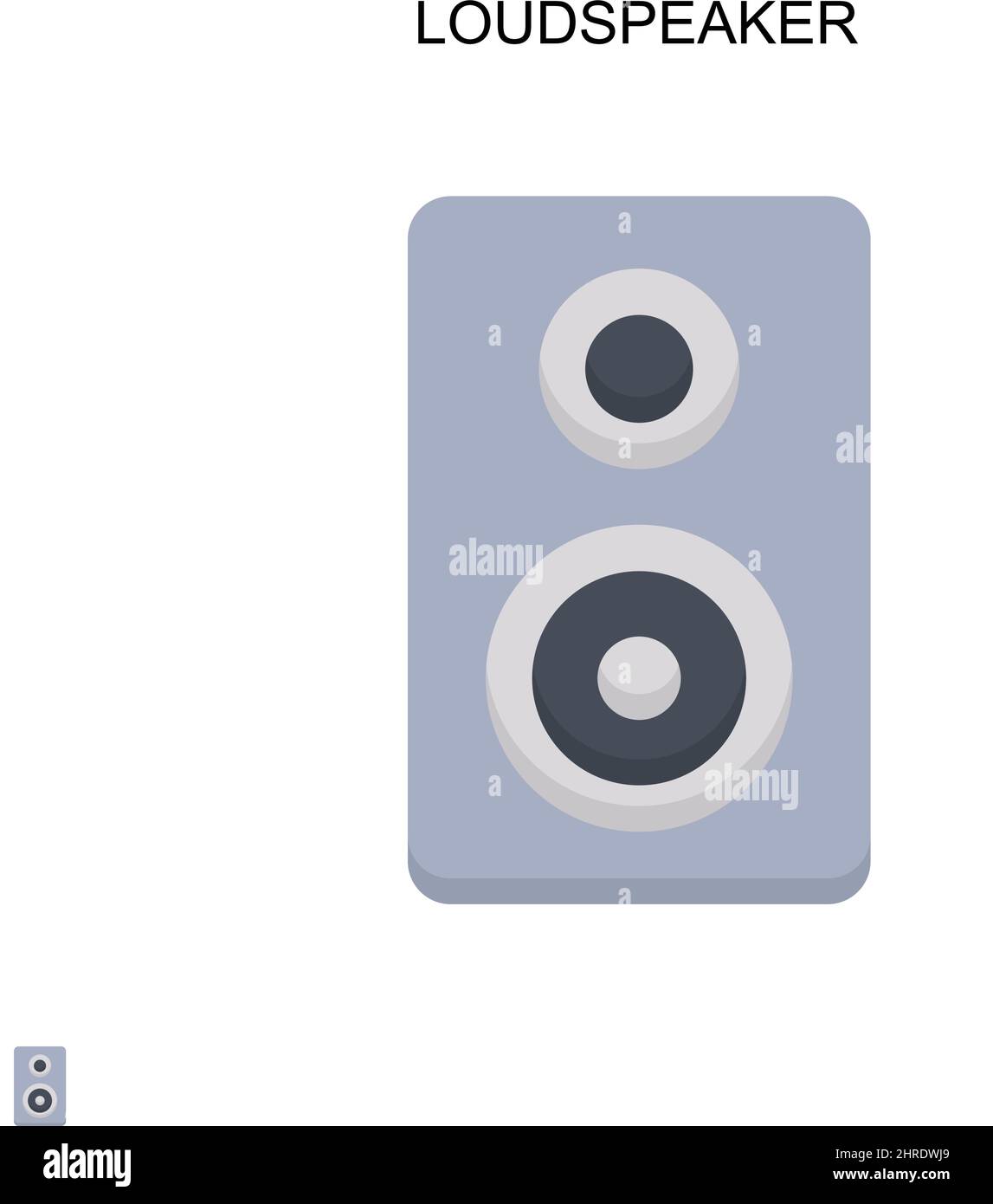 Loudspeaker Simple vector icon. Illustration symbol design template for ...