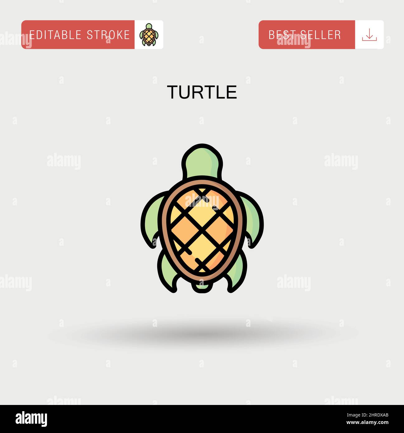 Blue turtle cartoon drawing Stock Vector Images - Alamy