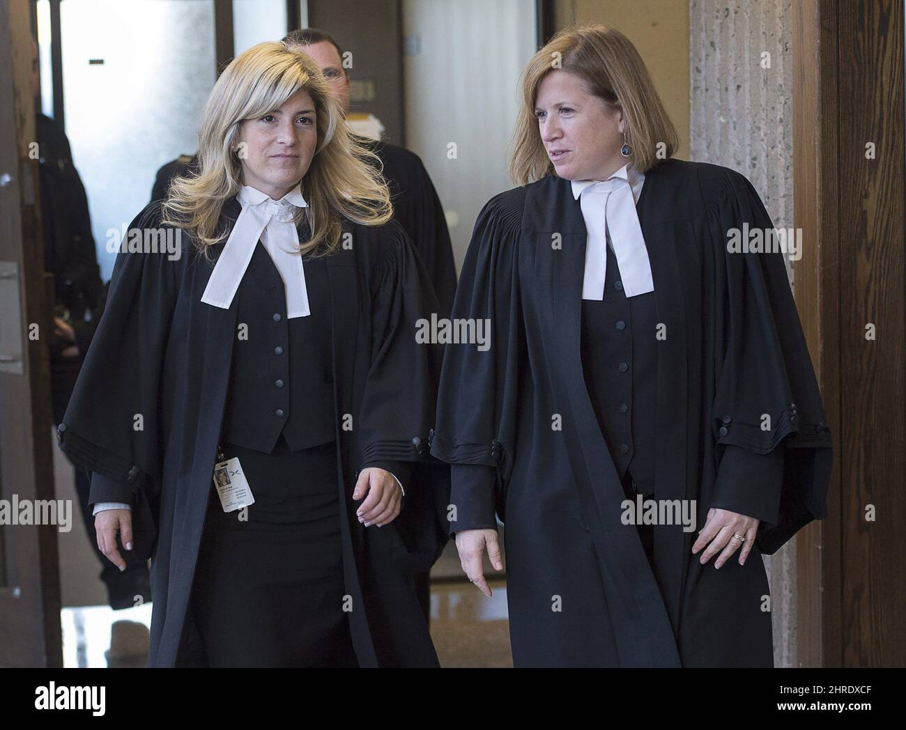 Crown attorneys Carla Ball, left, and Christine Driscoll head from the ...