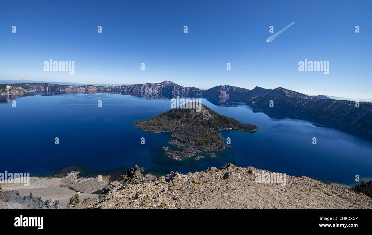 Crater lake national park oregon aerial hi-res stock photography and ...