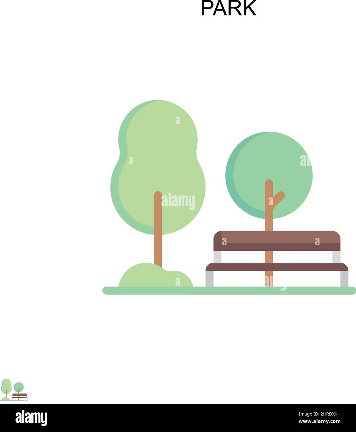 Park Simple vector icon. Illustration symbol design template for web ...
