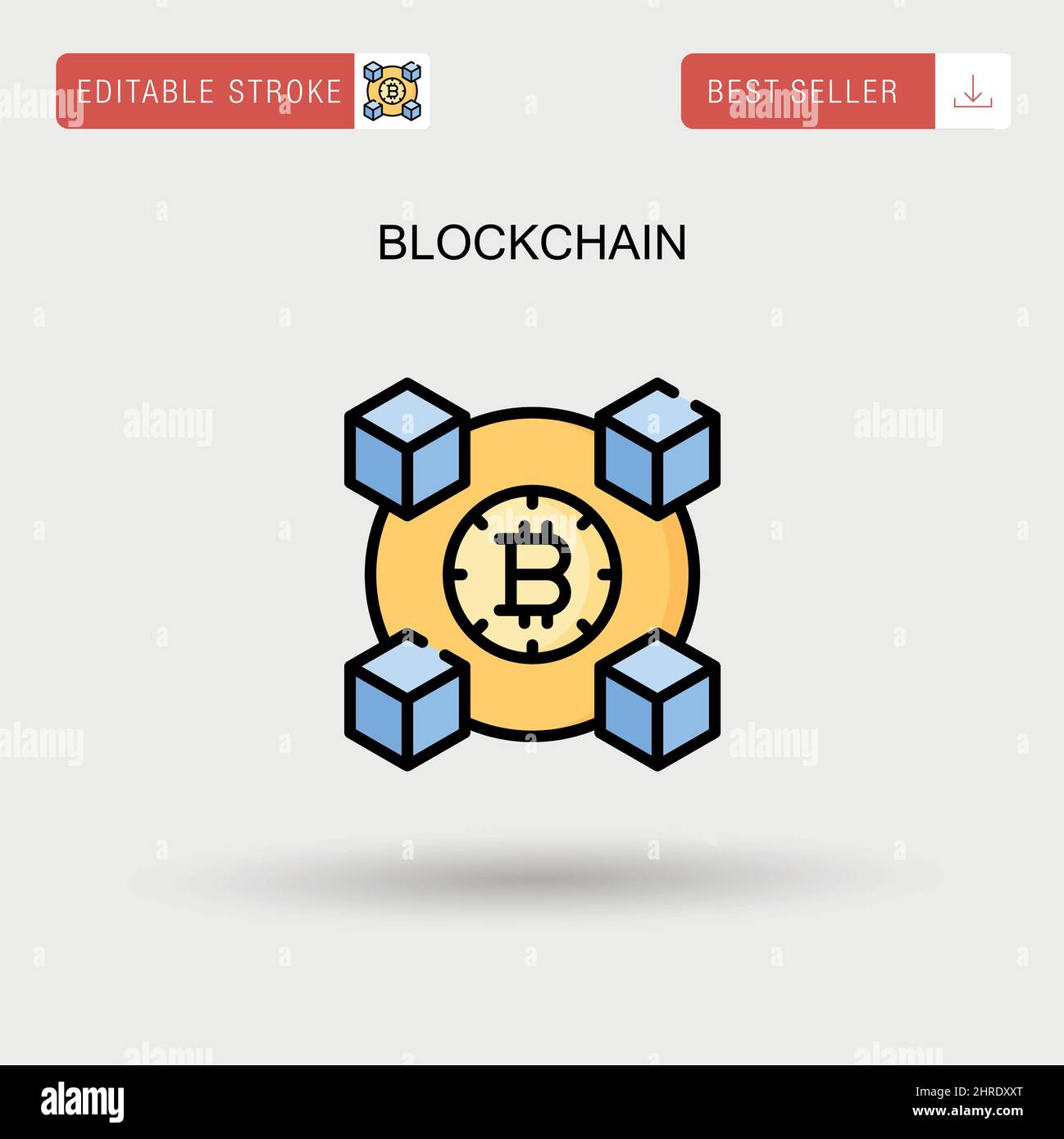 Blockchain blue concept vector Stock Vector Images - Alamy