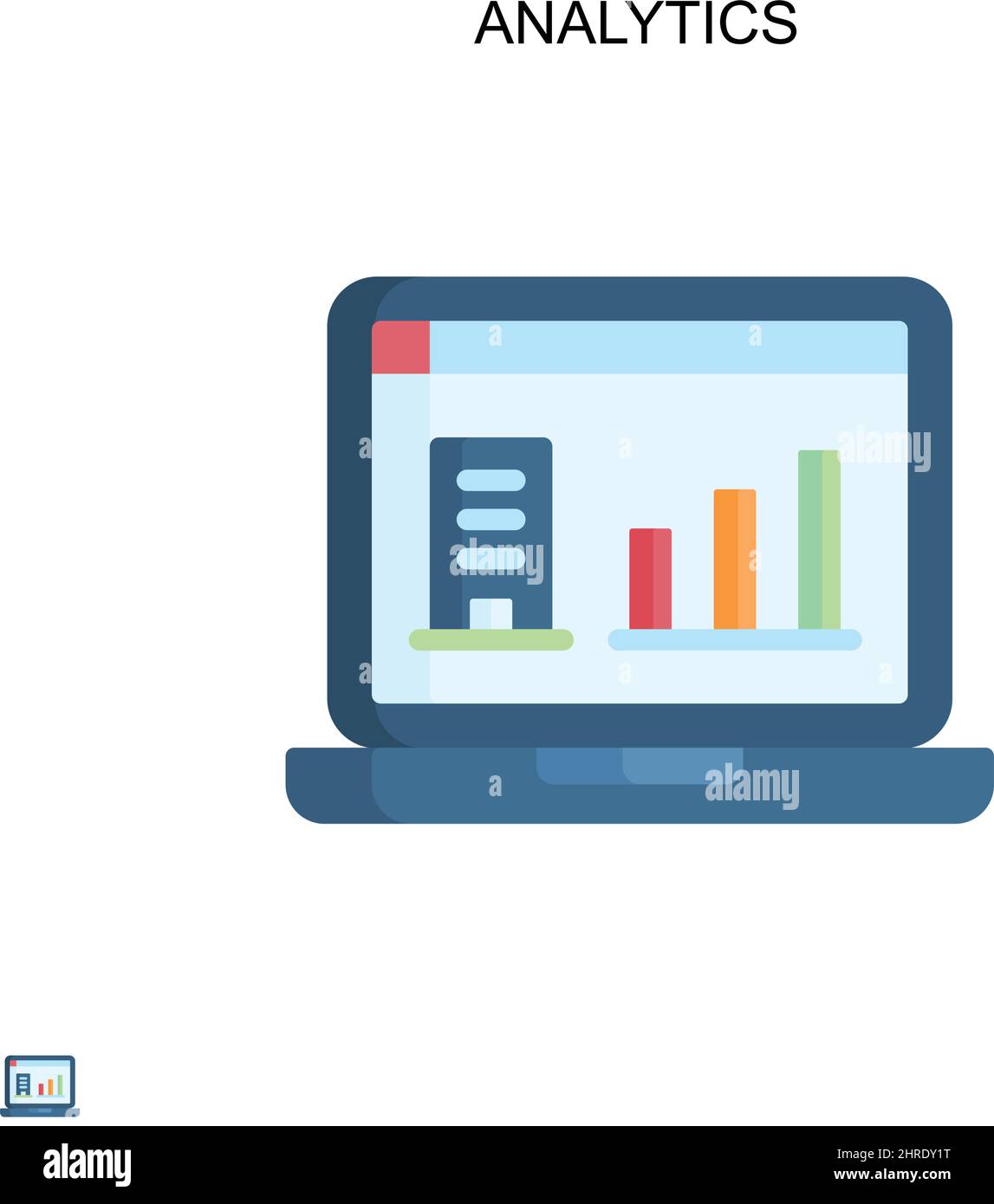 Analytics Simple vector icon. Illustration symbol design template for ...