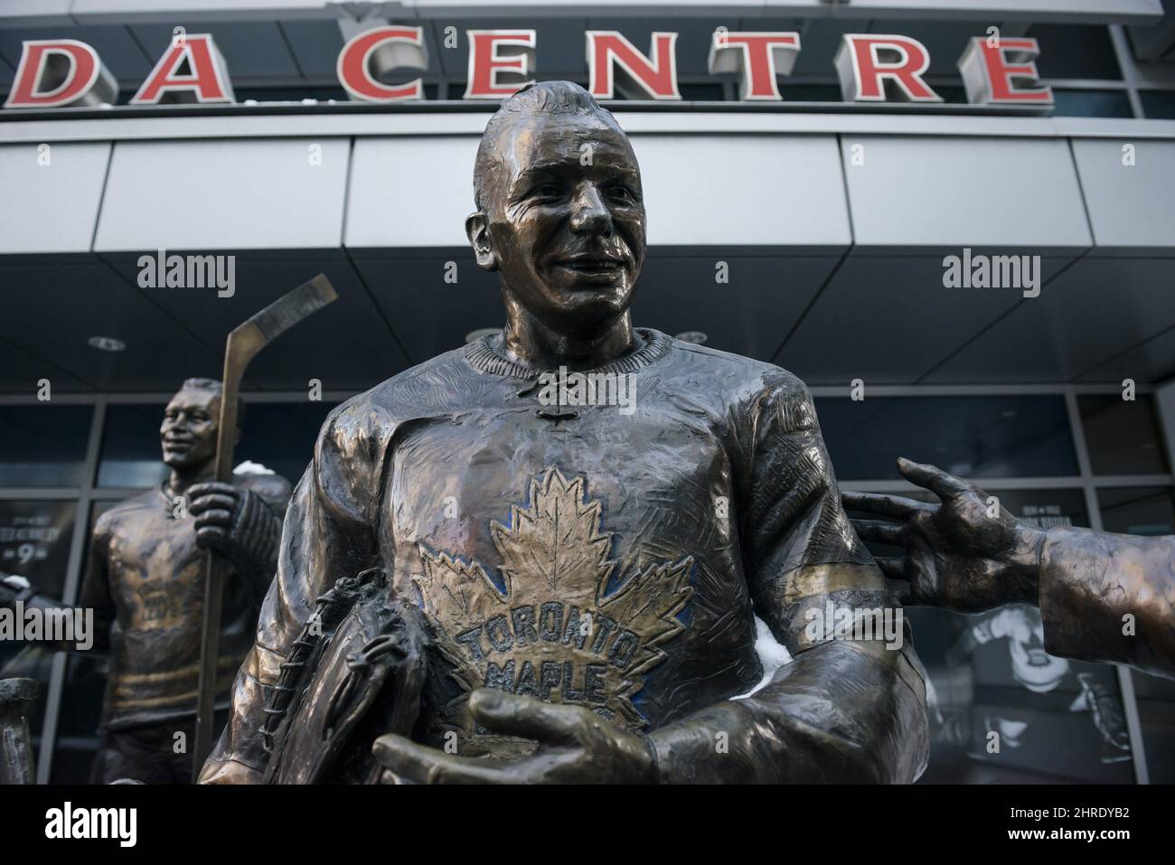 A statue of Canadian hockey legend Johnny Bower was added to Legends ...