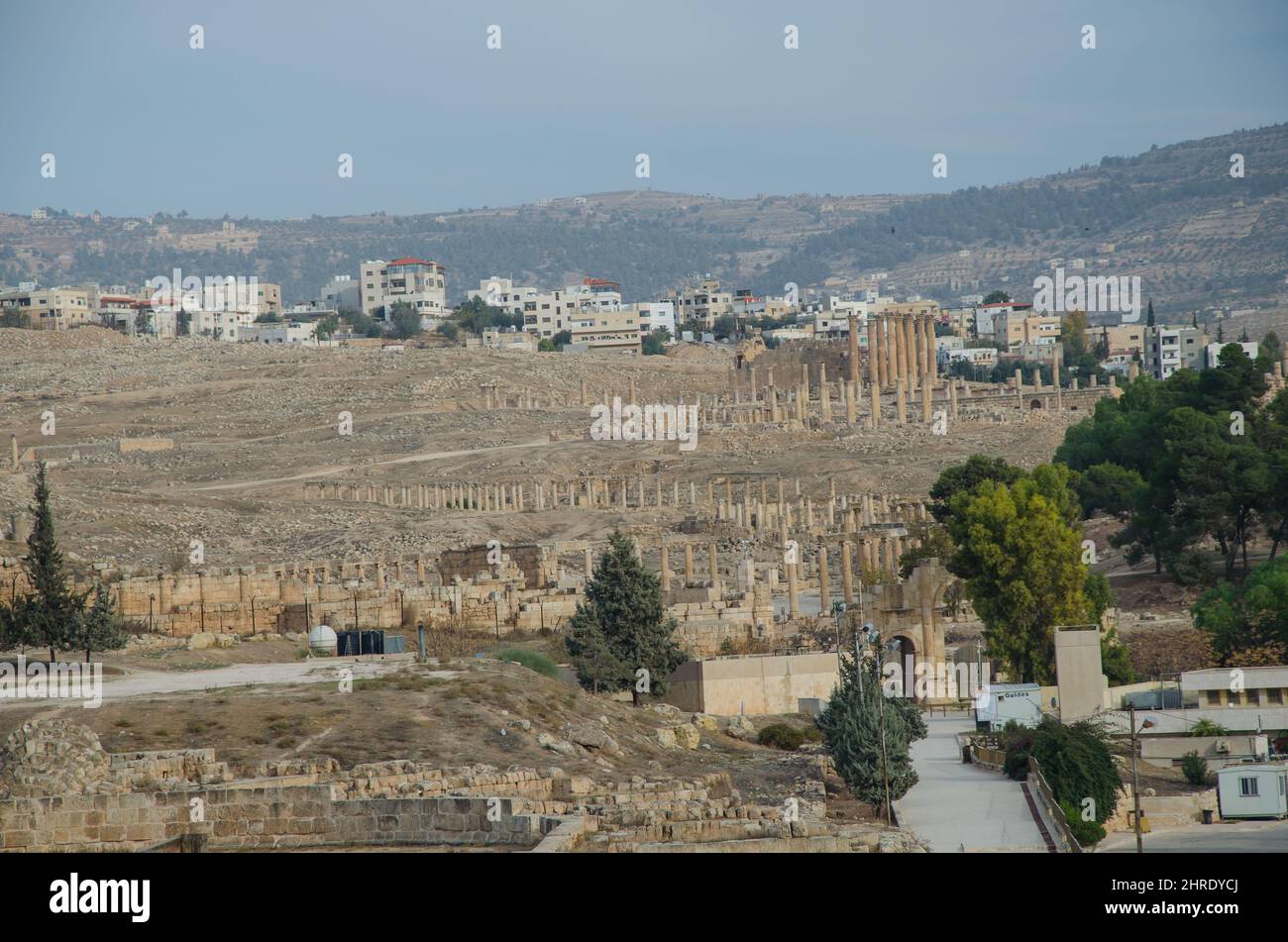 View of the Archaeological Site of Jerash. Historical place in Jerash ...