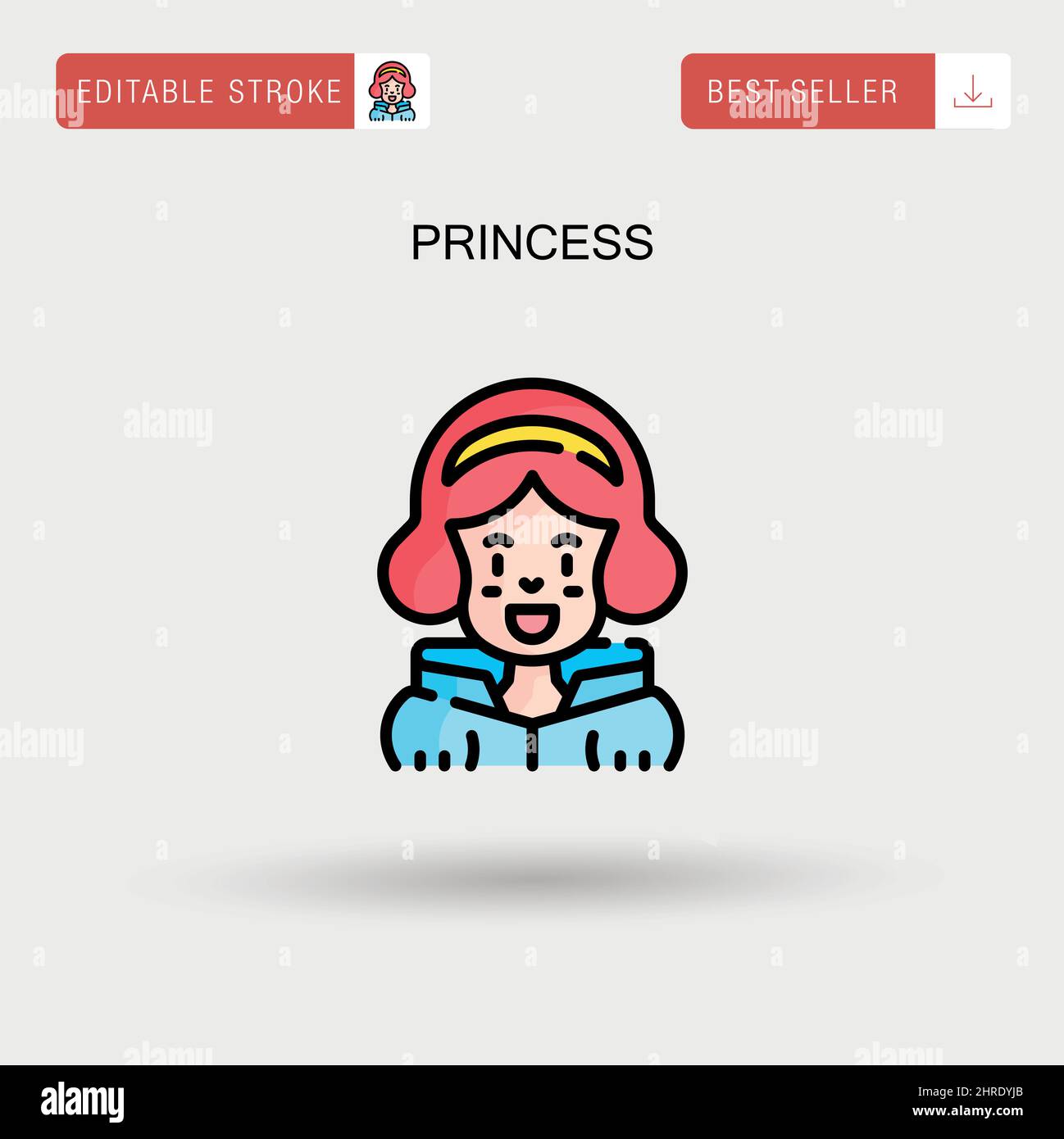 Princess Simple vector icon Stock Vector Image & Art - Alamy