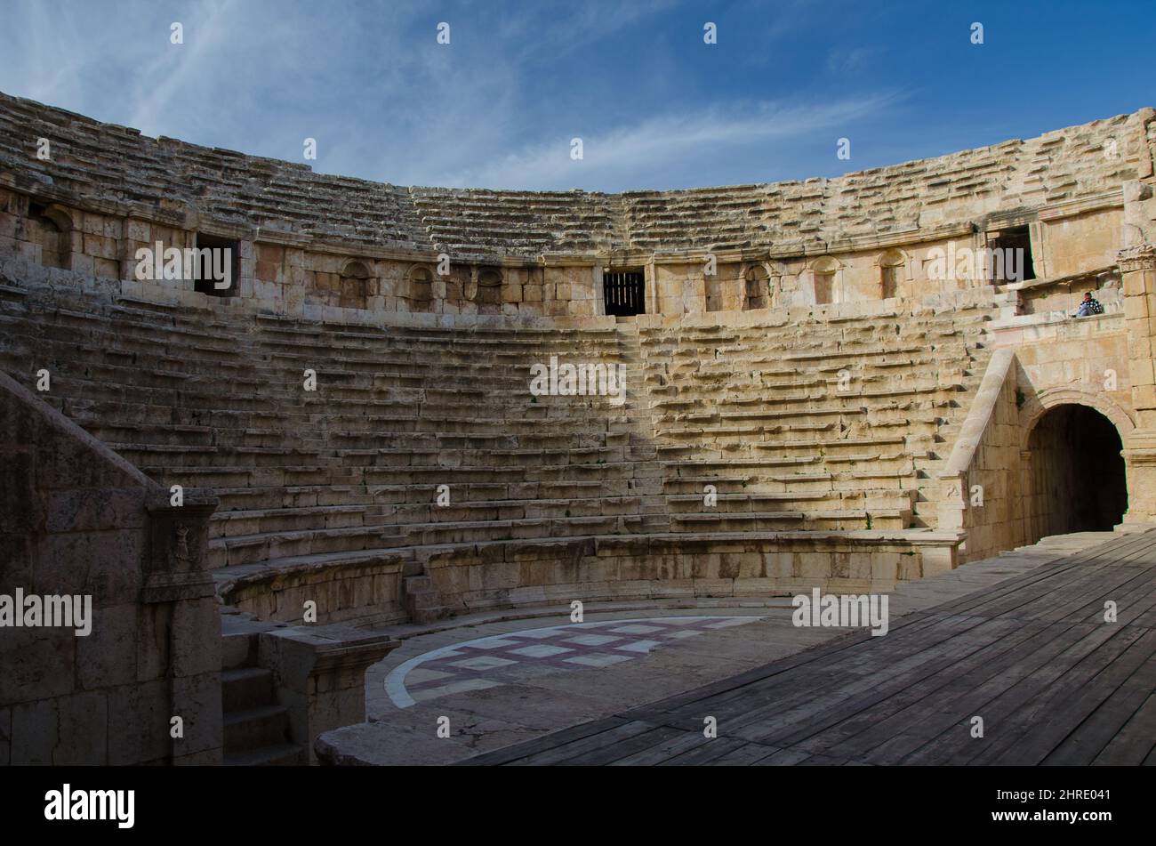 Mesmerizing view of the ancient Roman amphitheater in the Roman city of ...