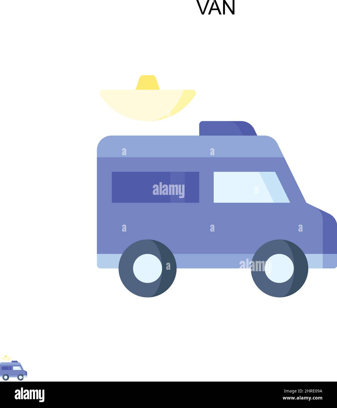 Van Simple vector icon. Illustration symbol design template for web ...