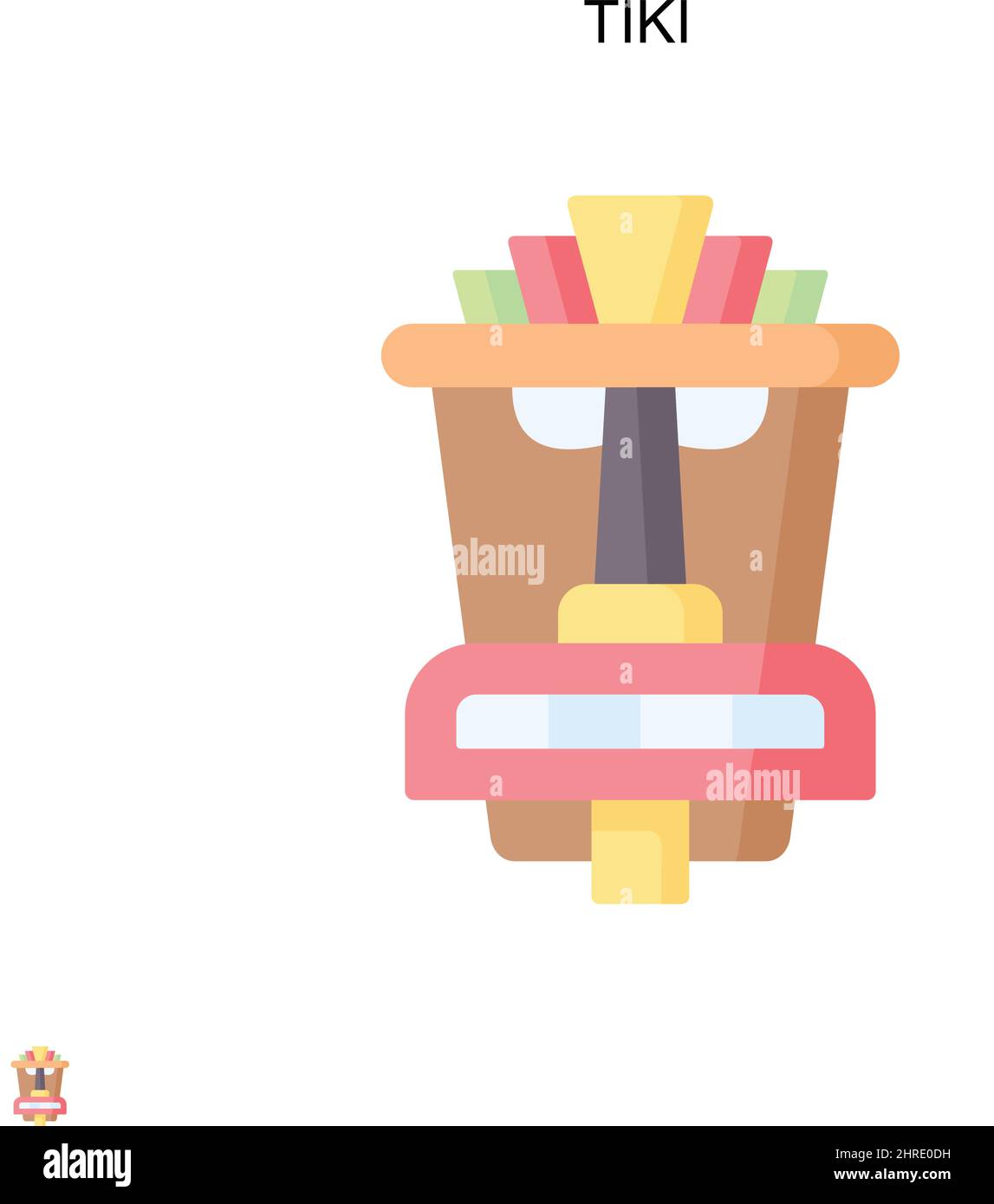 Tiki Simple vector icon. Illustration symbol design template for web ...