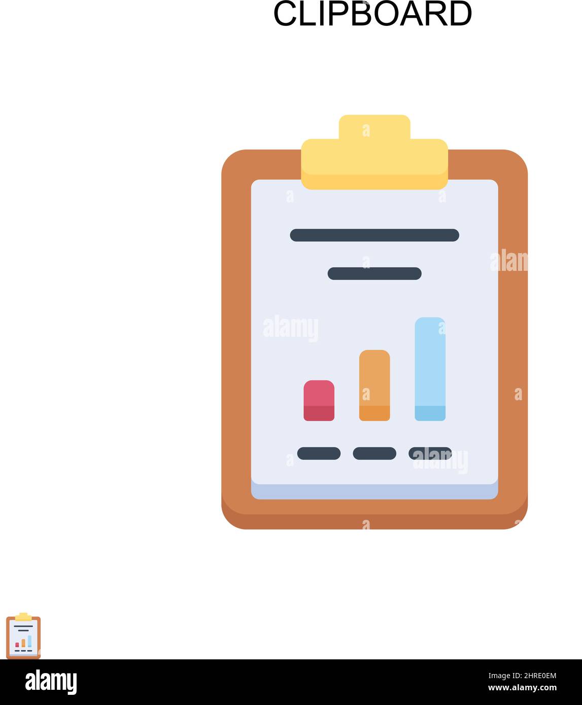 Clipboard Simple vector icon. Illustration symbol design template for ...