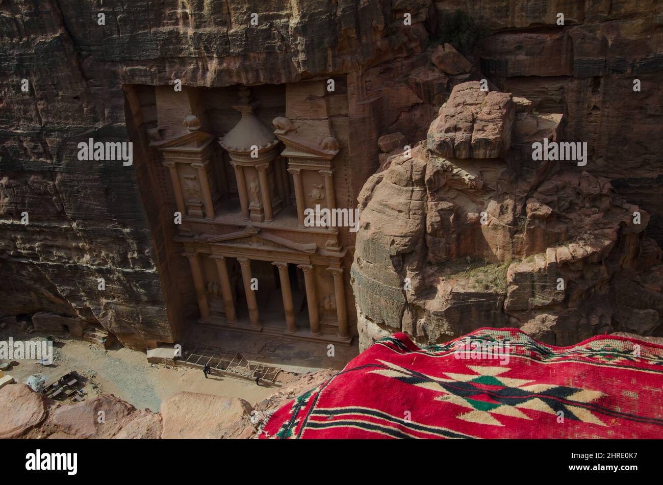 Historic ruins of a stone castle in Petra, Jordan Stock Photo - Alamy