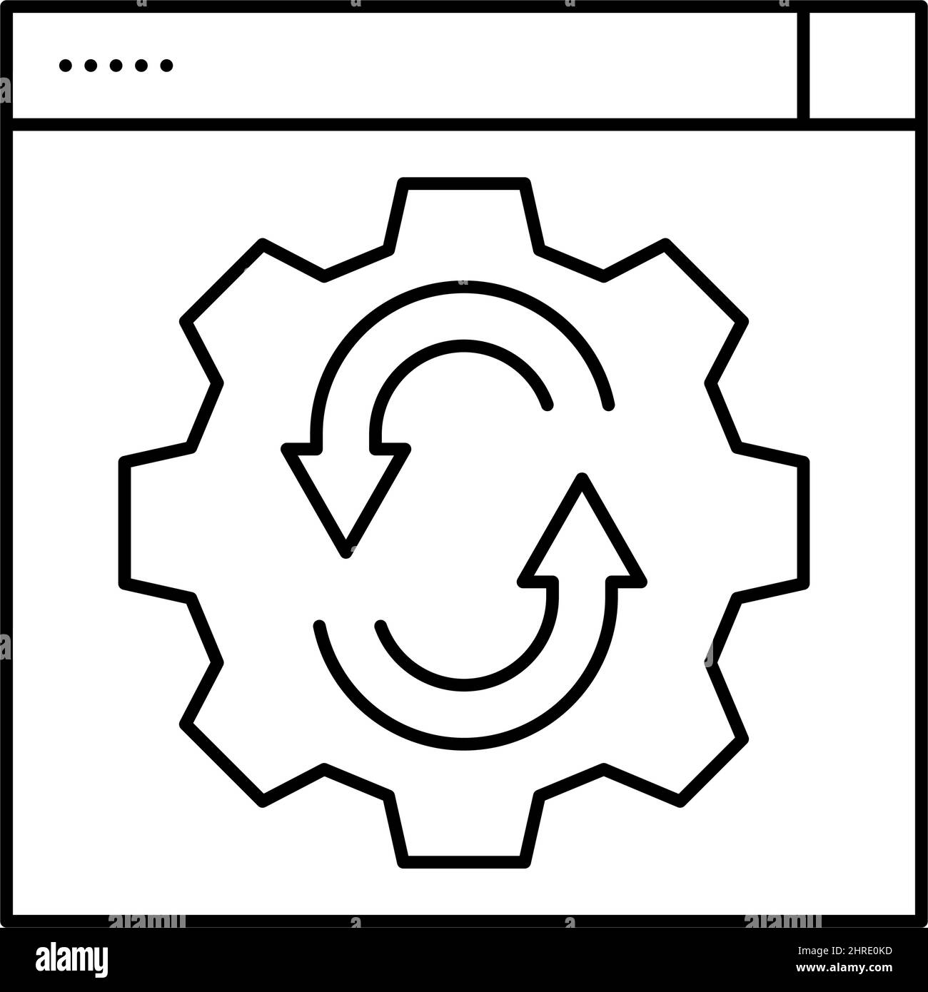 web site optimize line icon vector illustration Stock Vector Image ...