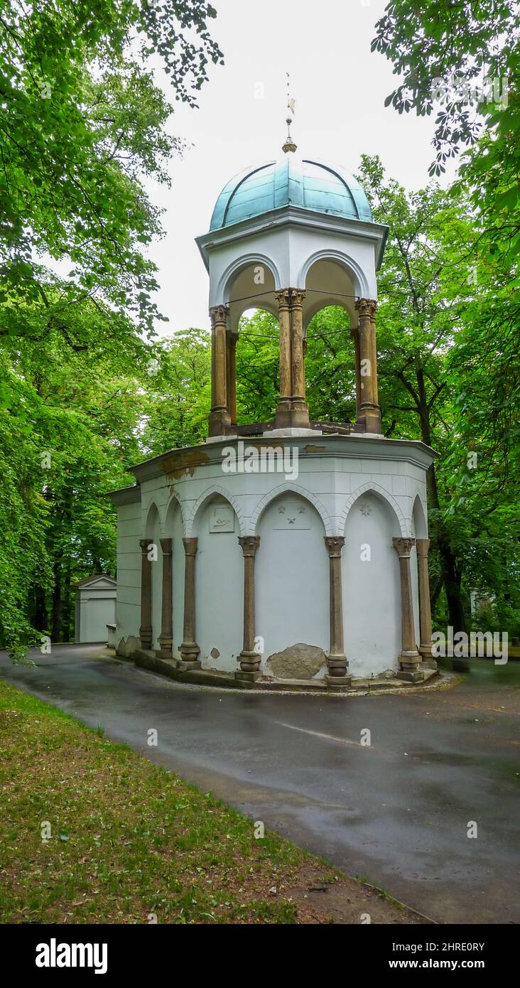 Vertical shot of the Chapel of the Holy Sepulchre in Petrin, Prague ...