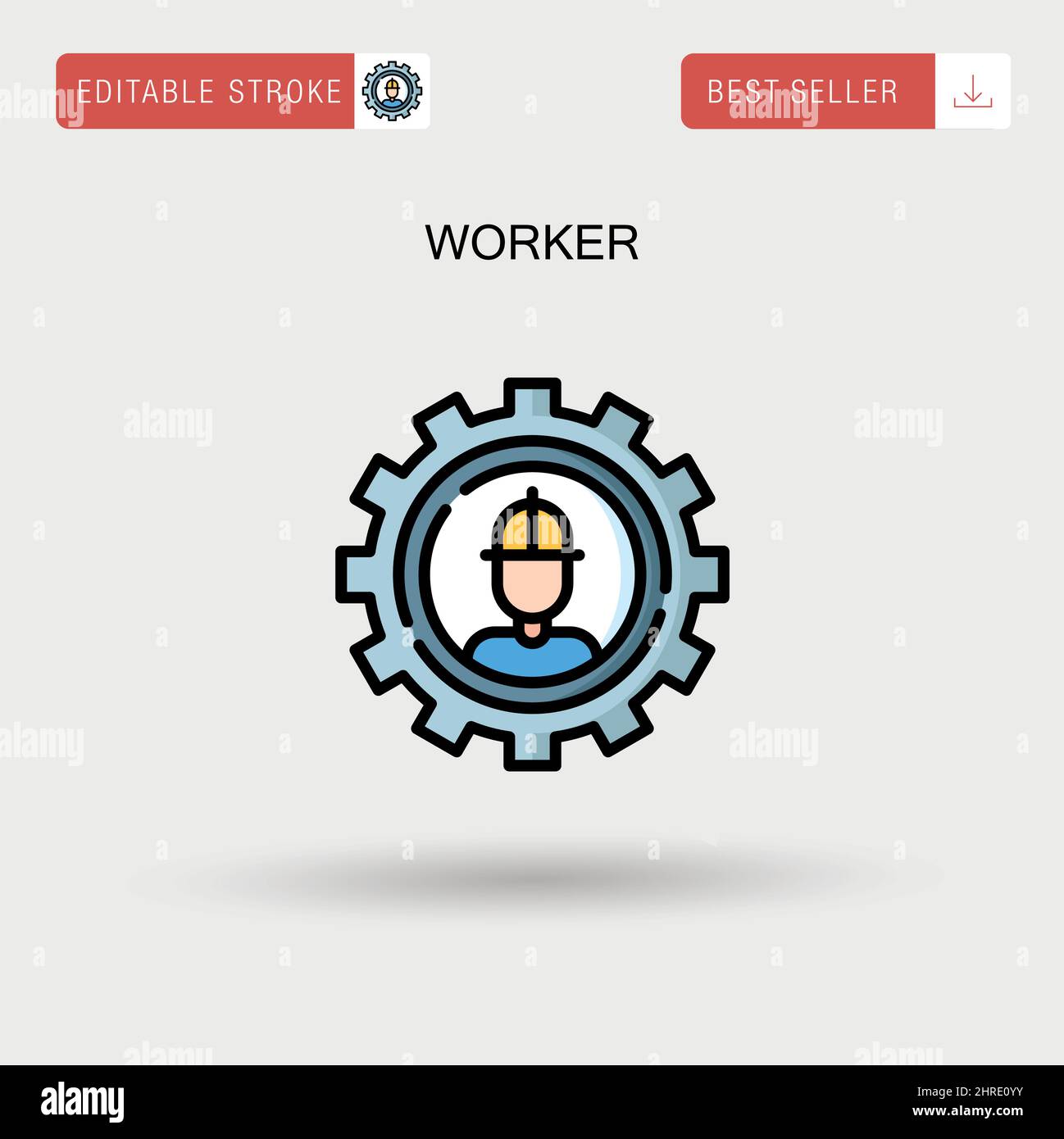 Worker Simple vector icon Stock Vector Image & Art - Alamy