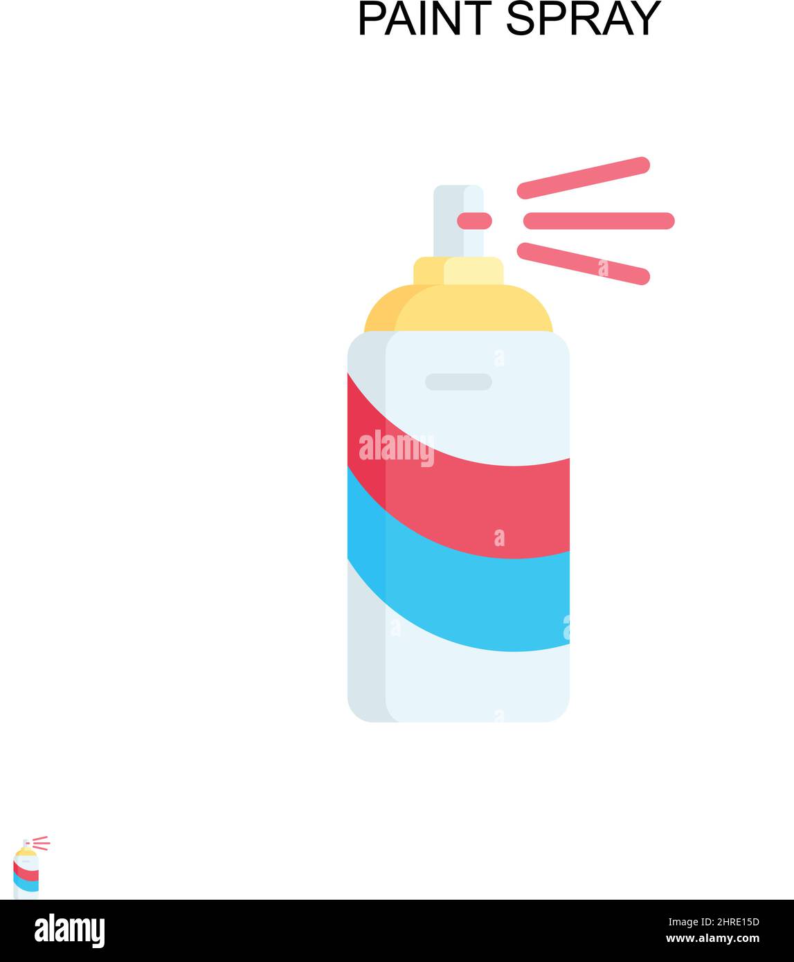 Paint spray Simple vector icon. Illustration symbol design template for ...