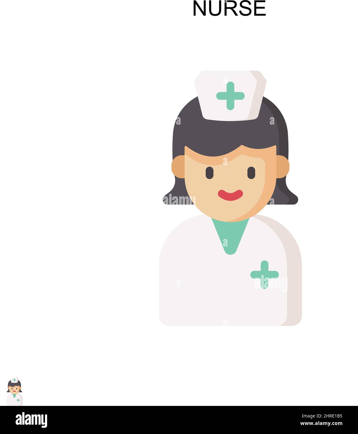 Nurse Simple vector icon. Illustration symbol design template for web ...
