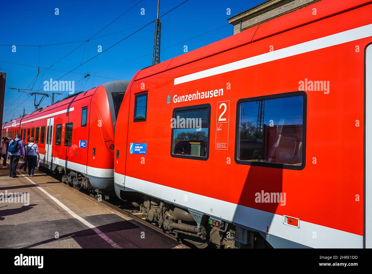 Perspective shot of a train in the station Stock Photo - Alamy