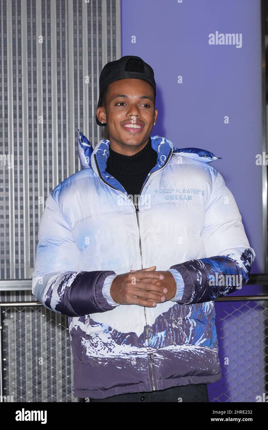 New York, United States. 25th Feb, 2022. Jabari Banks, star of Peacock ...