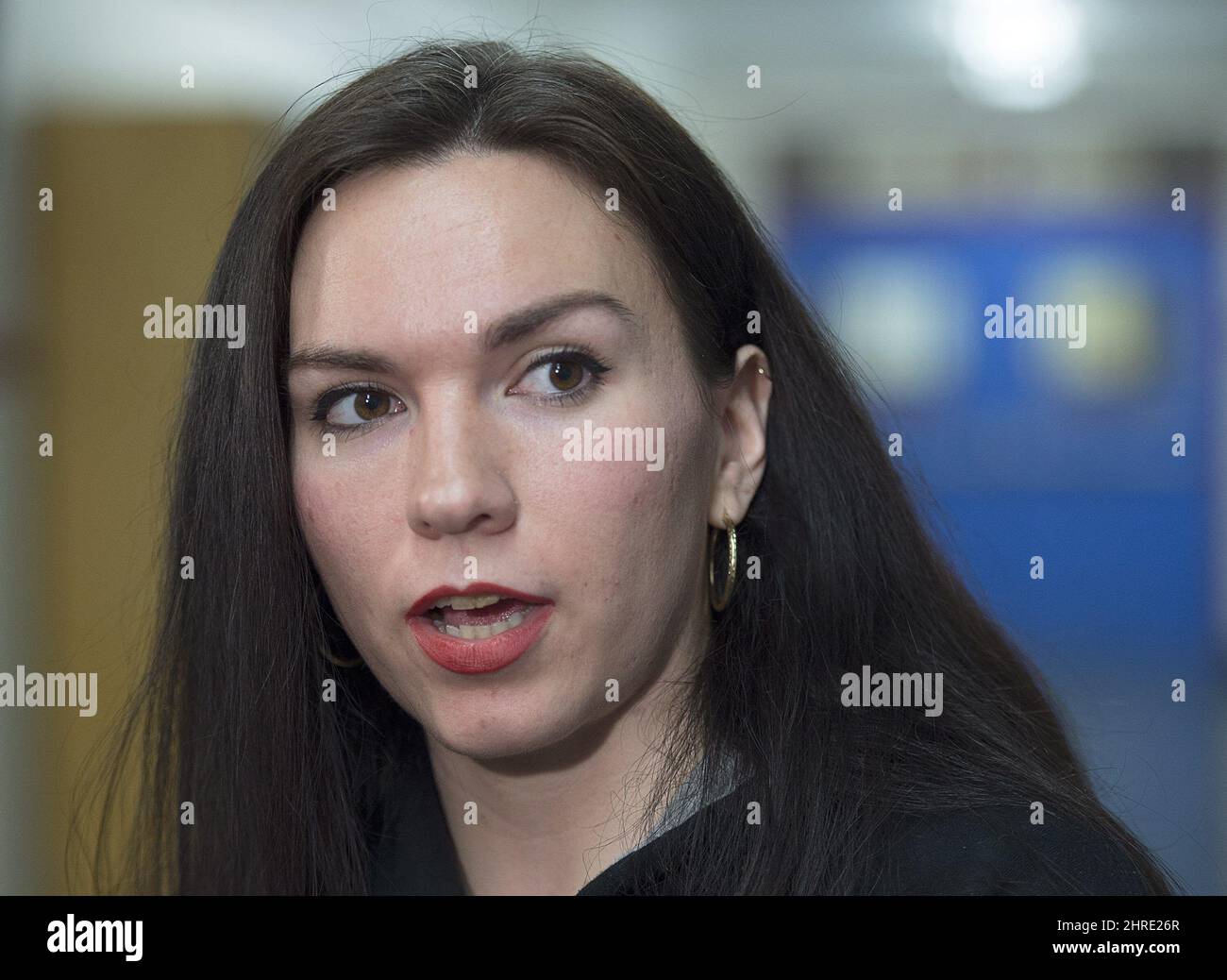 Rebecca Thomas, the city's first indigenous poet laureate, is seen at ...
