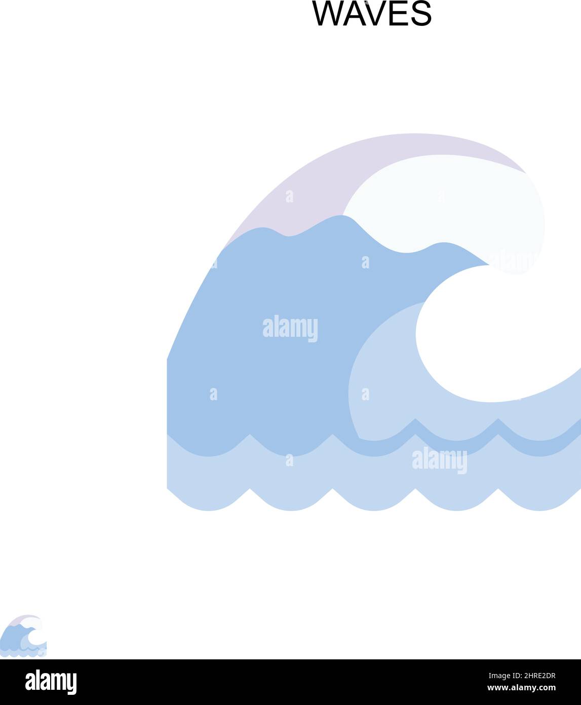 Waves Simple vector icon. Illustration symbol design template for web ...