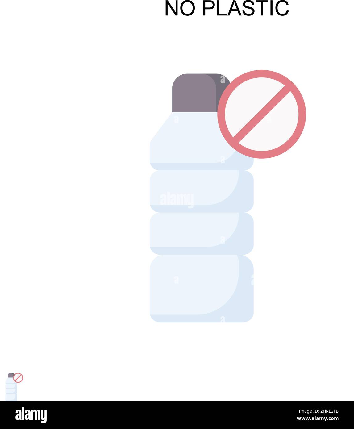 No plastic Simple vector icon. Illustration symbol design template for ...